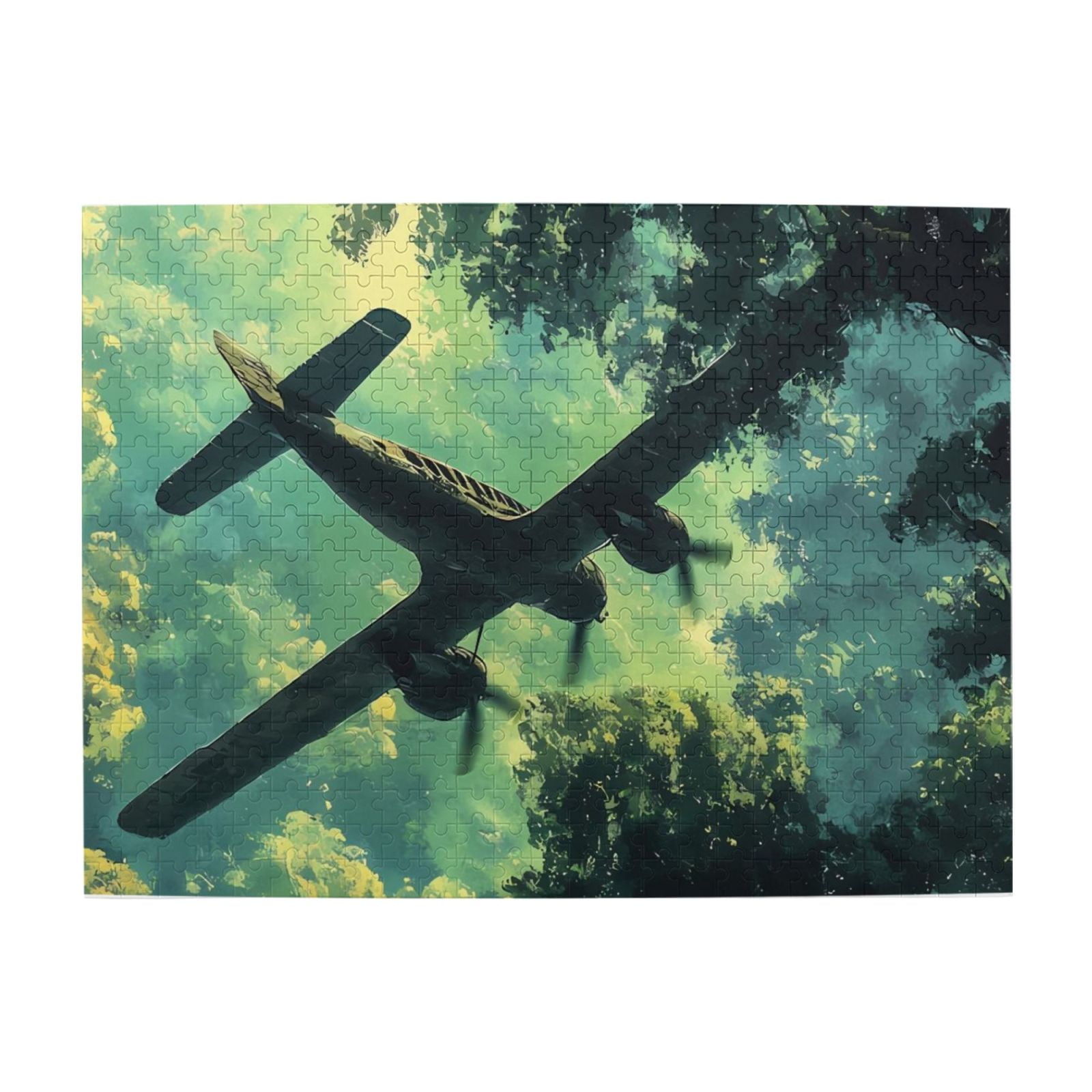 500 Piece Vintage Airplane Jigsaw Puzzle For Adults – Vibrant Forest ...