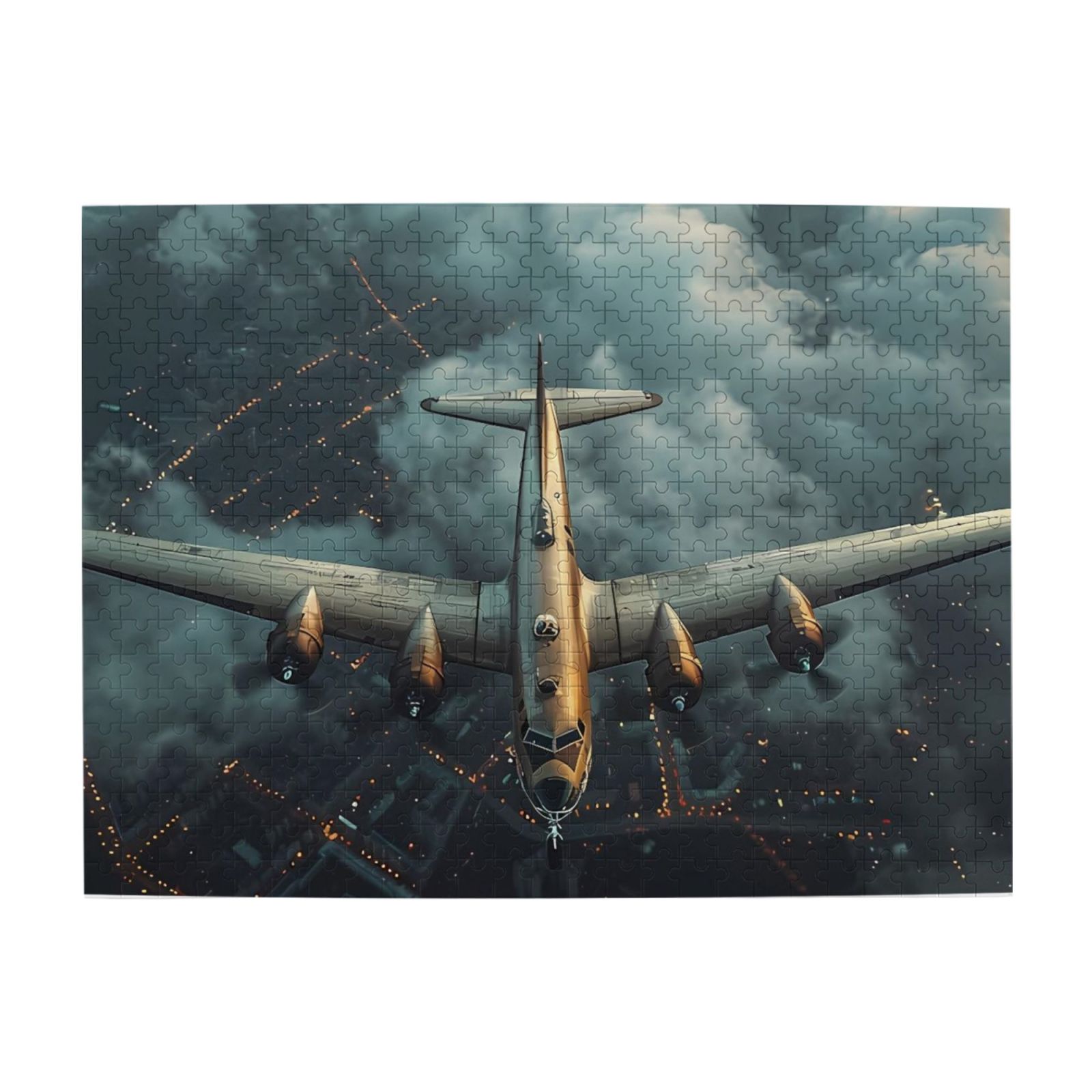 500 Piece Vintage Bomber Plane Wooden Jigsaw Puzzle For Adults ...