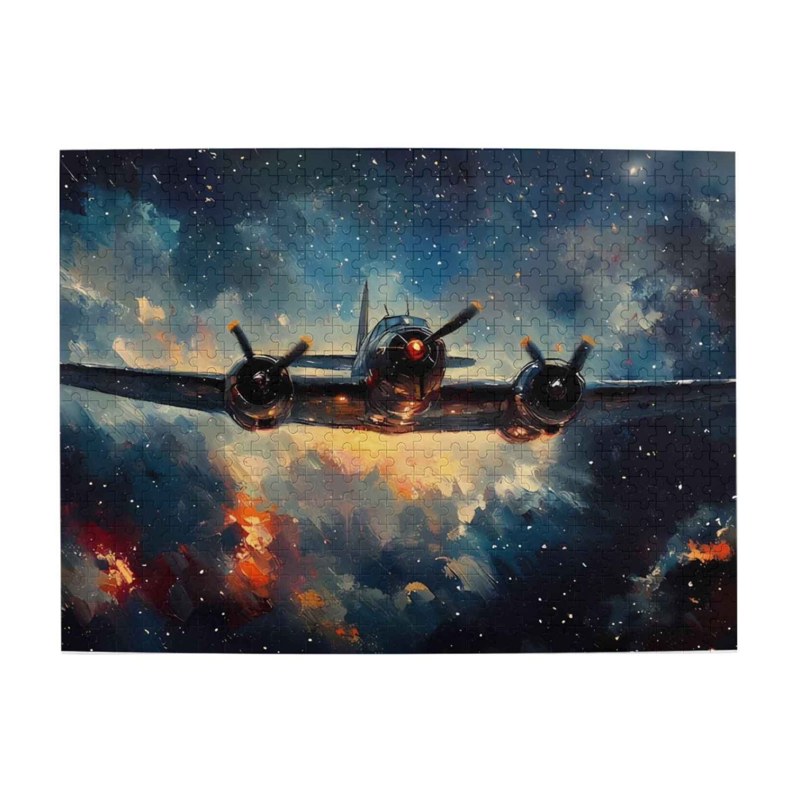 500 Piece Vintage Propeller Plane Jigsaw Puzzle For Adults – Cosmic Sky ...