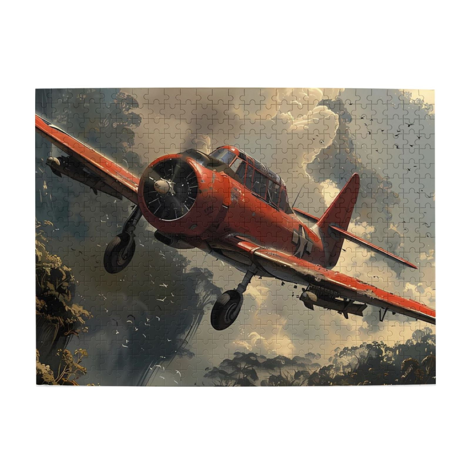 500 Piece Vintage WWII Fighter Plane Jigsaw Puzzle For Adults ...