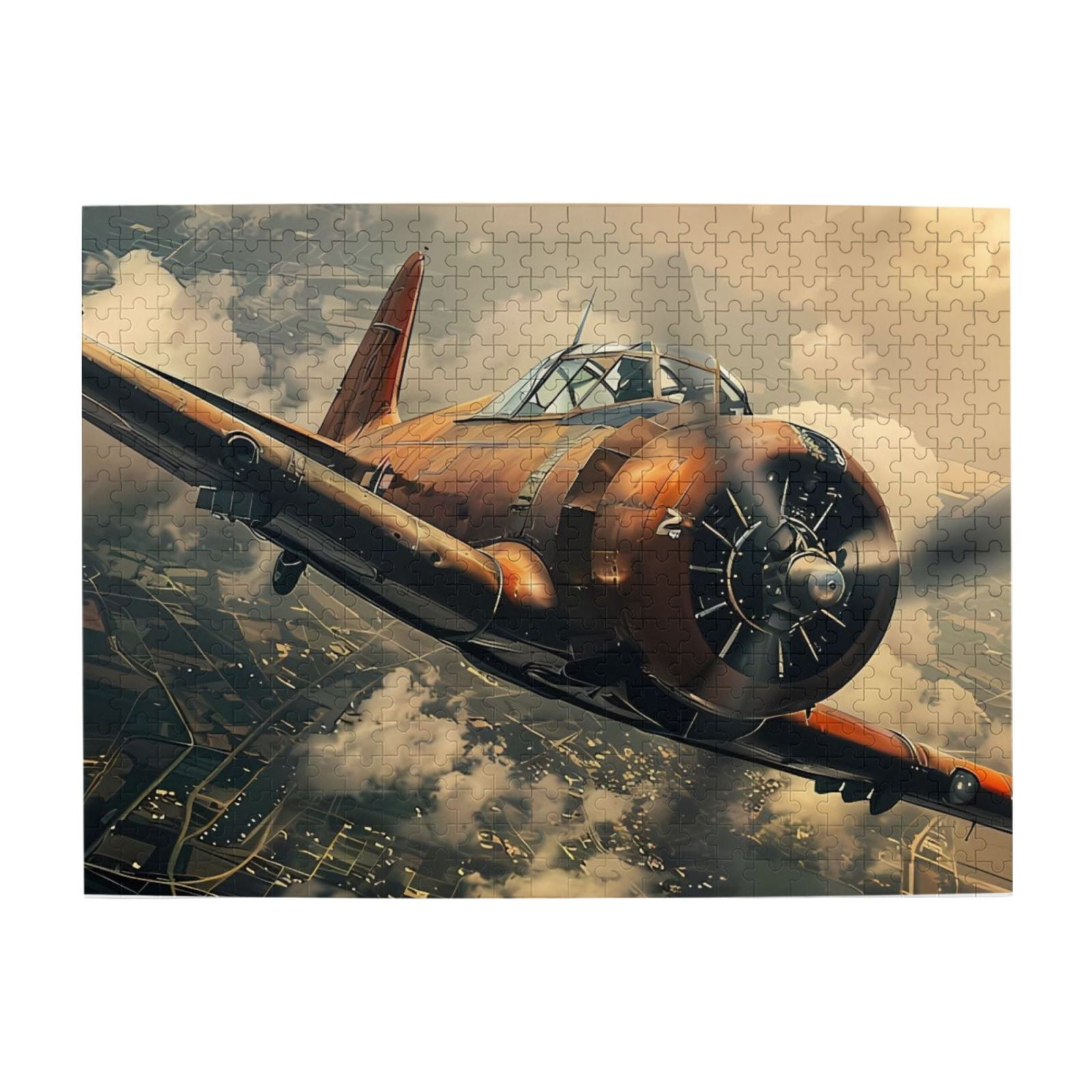 500 Piece Vintage WWII Fighter Plane Jigsaw Puzzle For Adults ...