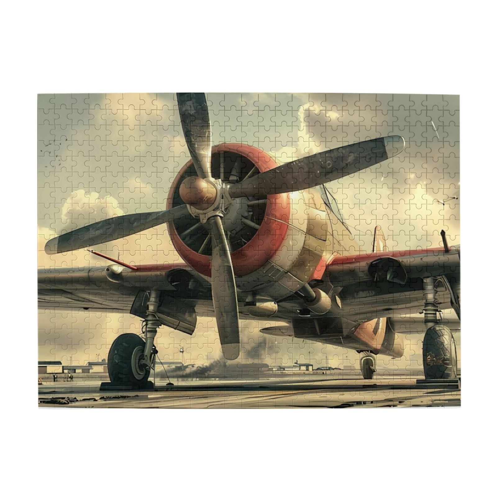 500 Piece Vintage WWII Fighter Plane Jigsaw Puzzle For Adults ...