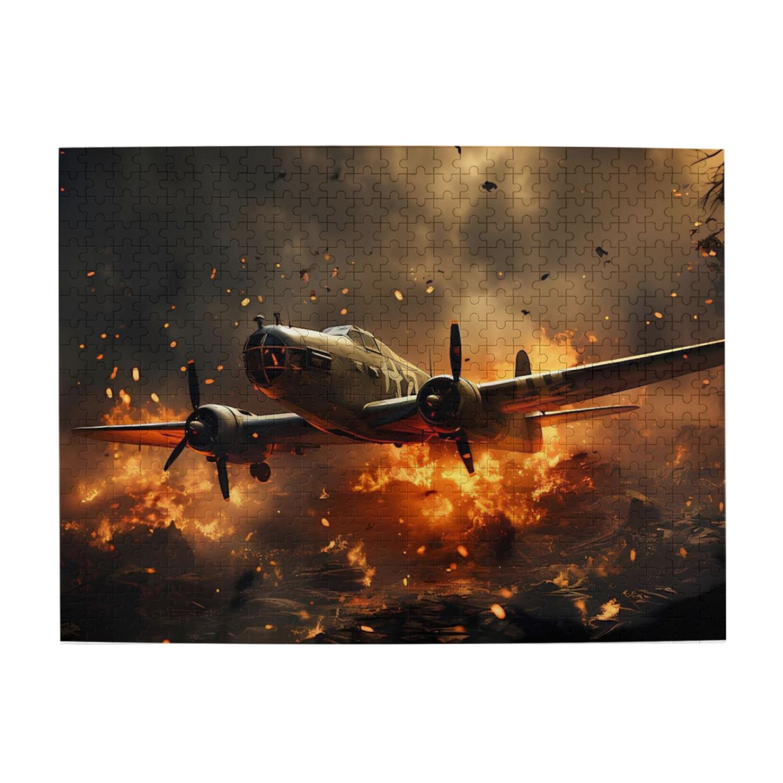 500 Piece Vintage Wooden Bomber Plane Jigsaw Puzzle For Adults ...