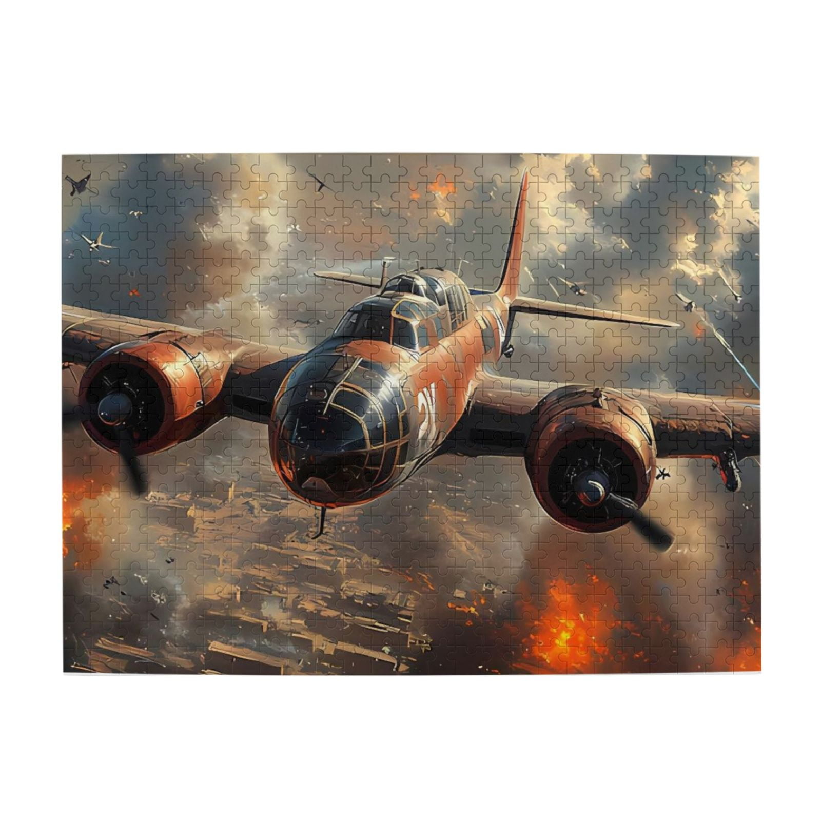 500 Piece WWII Bomber Plane Wooden Jigsaw Puzzle For Adults ...