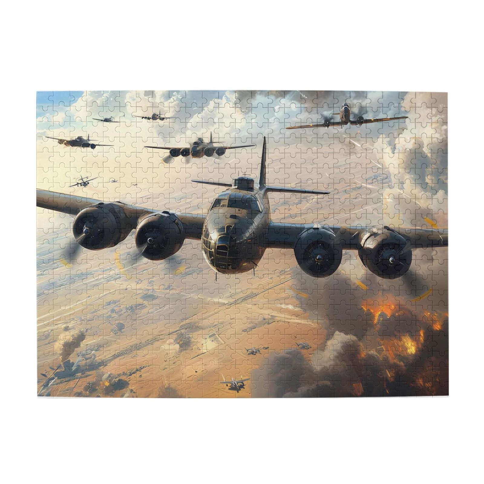500 Piece WWII Bomber Plane Wooden Jigsaw Puzzle For Adults – Dramatic ...