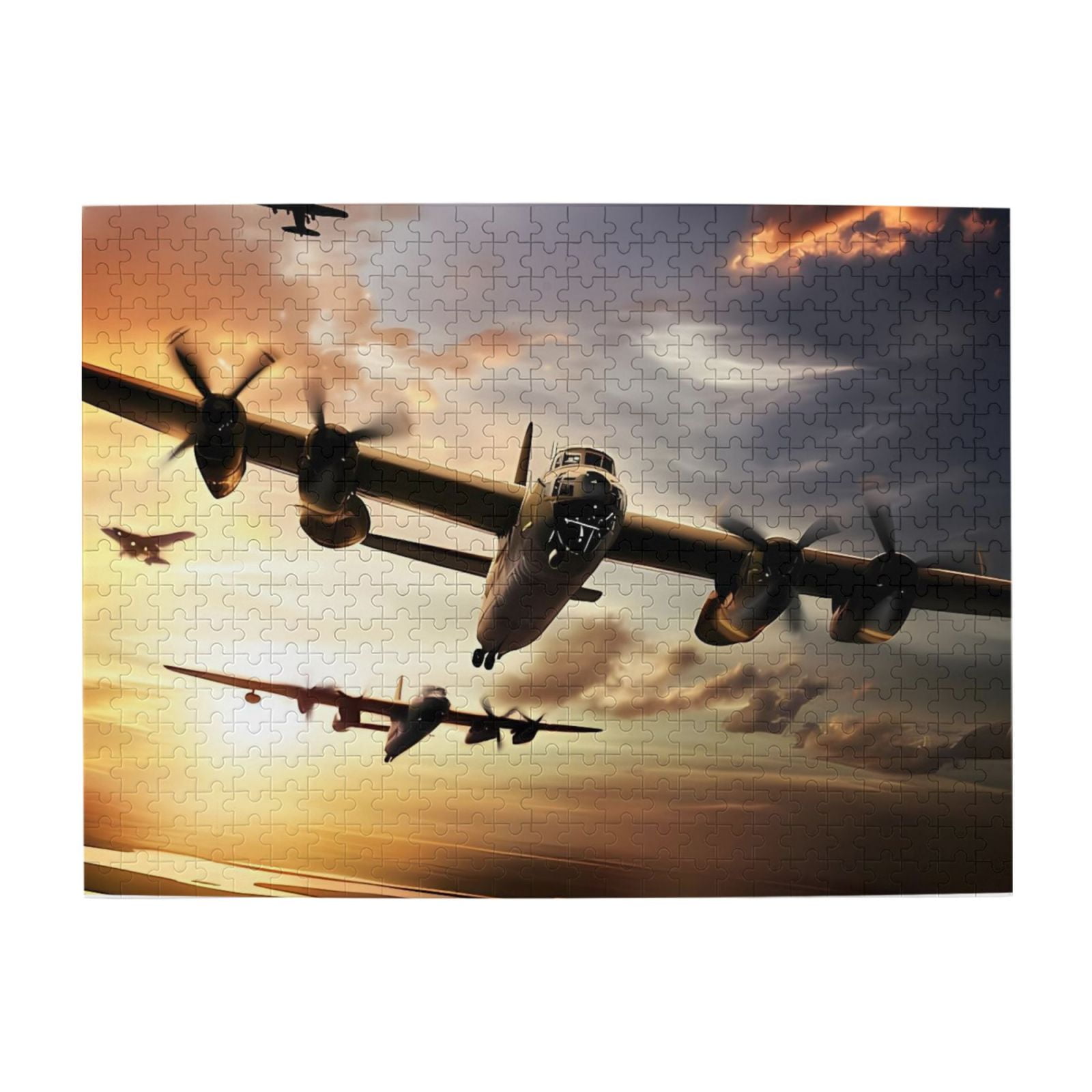 500 Piece WWII Bomber Planes Jigsaw Puzzle For Adults – Epic Sunset ...