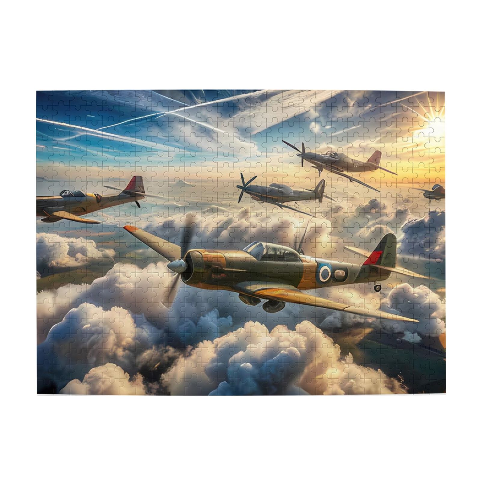 500 Piece WWII Era Fighter Planes Jigsaw Puzzle For Adults – Vibrant ...