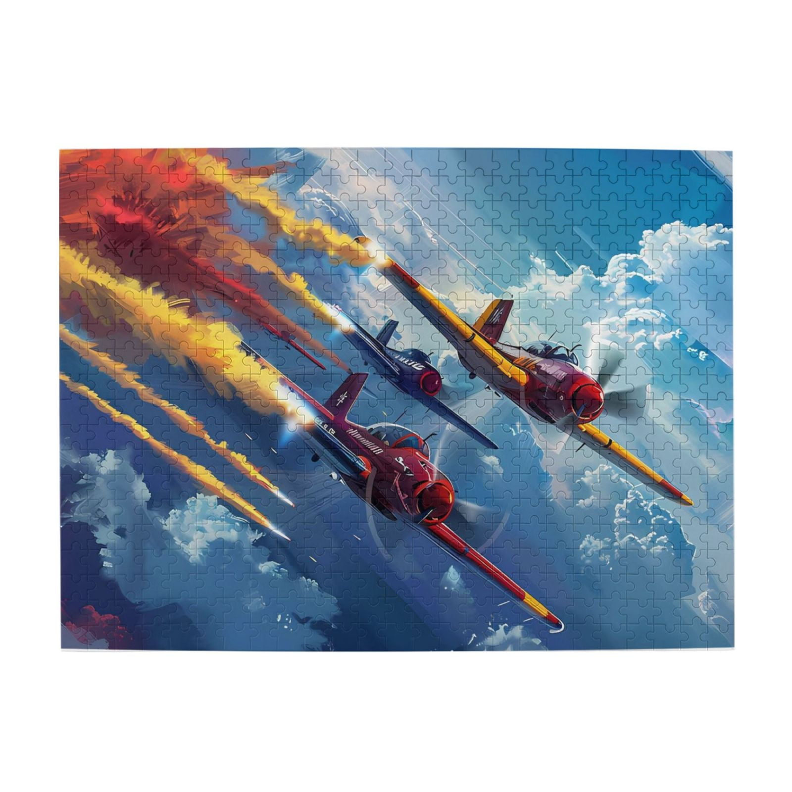 500 Piece WWII Fighter Plane Jigsaw Puzzle For Adults – Vibrant Aerial ...