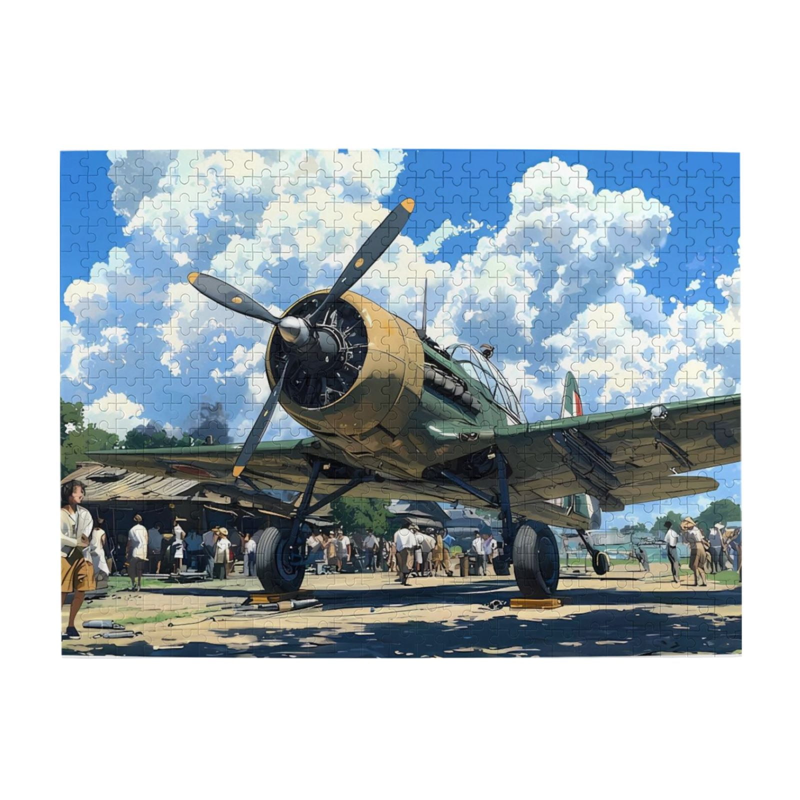 500 Piece WWII Fighter Plane Wooden Jigsaw Puzzle For Adults ...