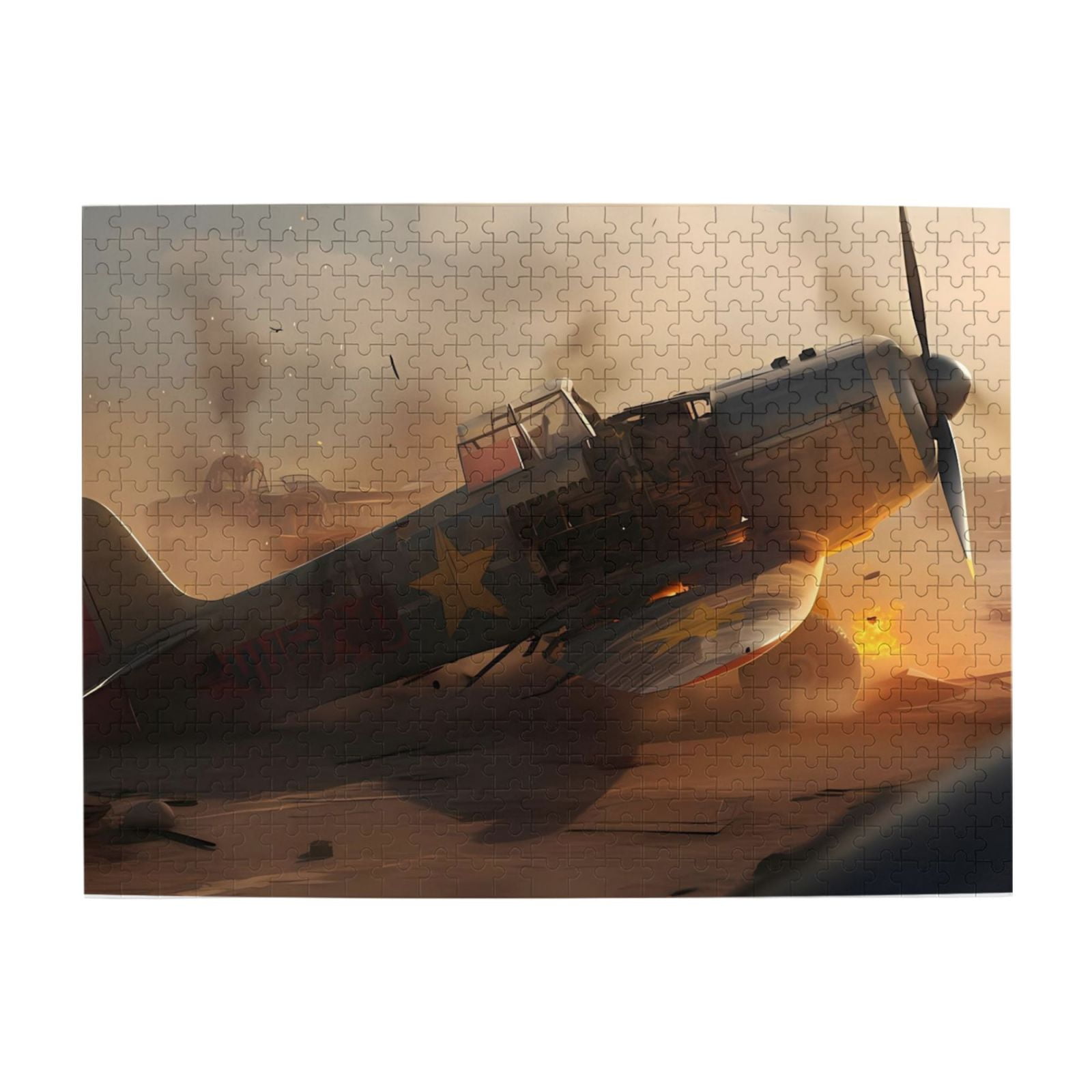 500 Piece WWII Fighter Plane Wooden Jigsaw Puzzle For Adults – Dramatic ...