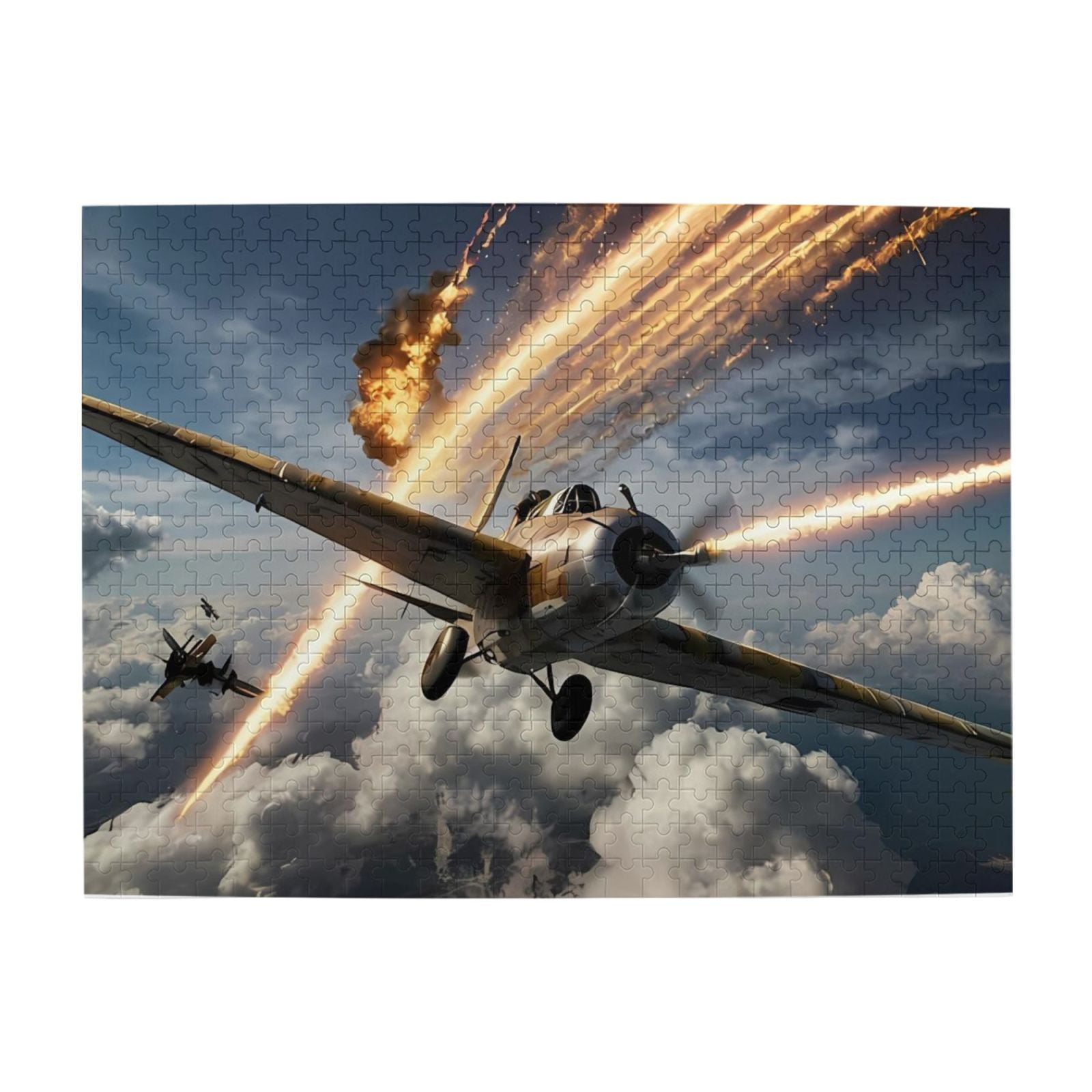 500 Piece WWII Fighter Plane Wooden Jigsaw Puzzle For Adults Dynamic ...