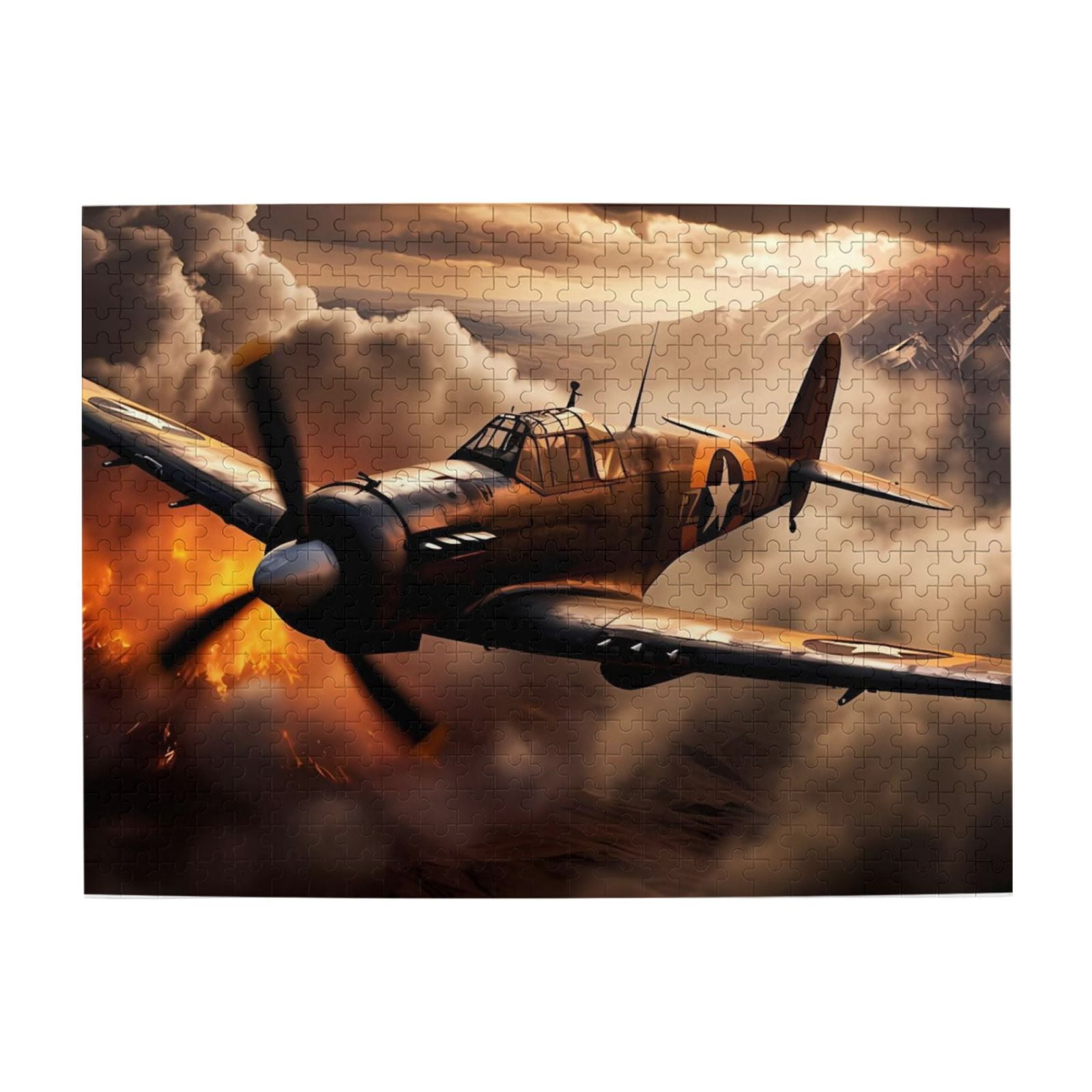 500 Piece WWII Fighter Plane Wooden Jigsaw Puzzle For Adults Dynamic ...