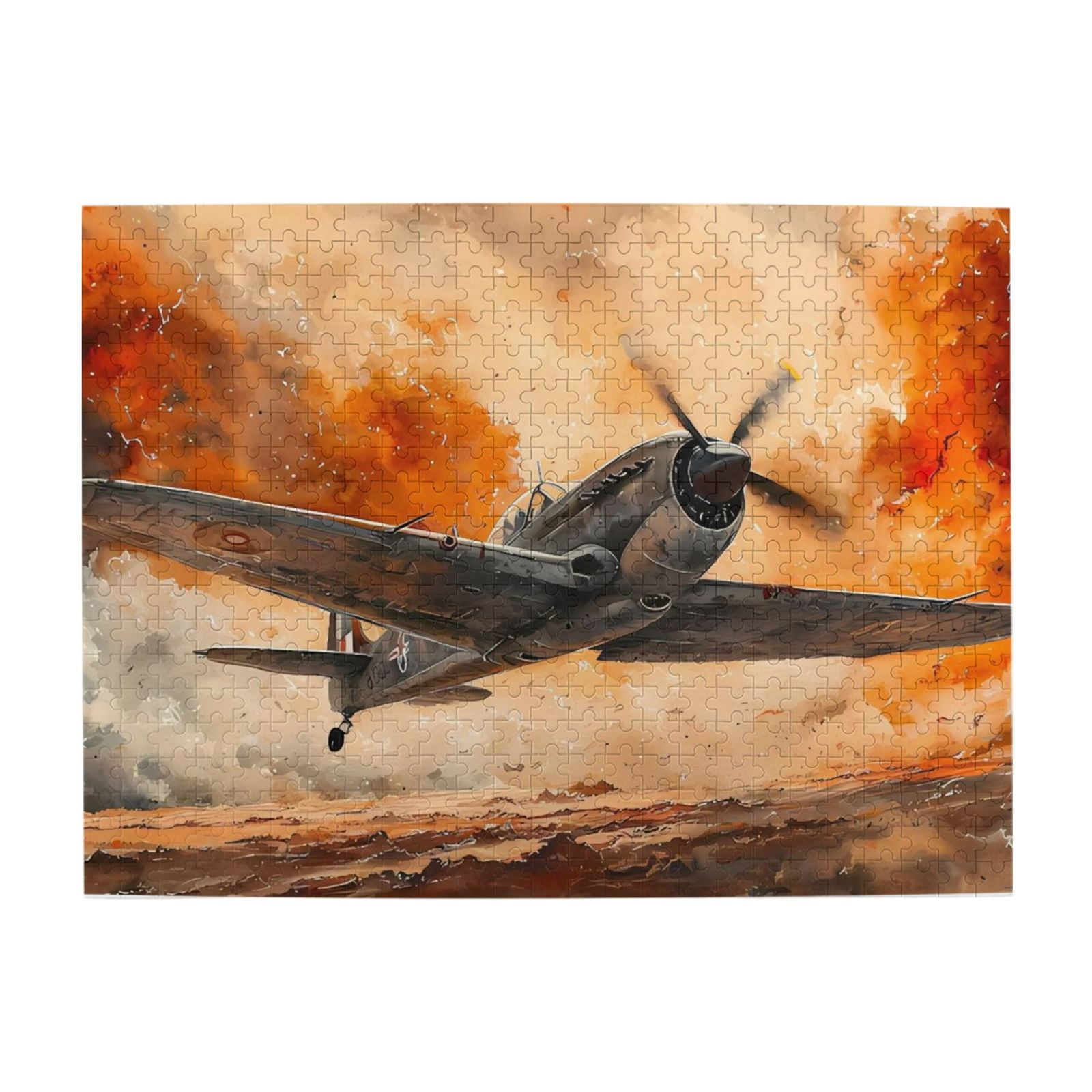500 Piece WWII Fighter Plane Wooden Jigsaw Puzzle For Adults – Vibrant ...