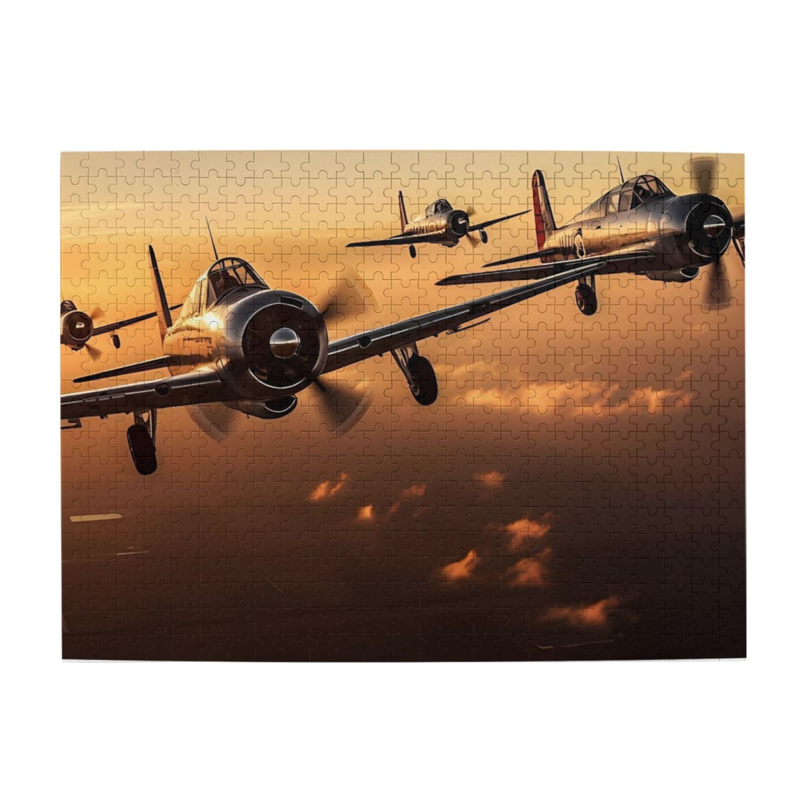 500 Piece WWII Fighter Planes Jigsaw Puzzle For Adults Stunning Sunset ...