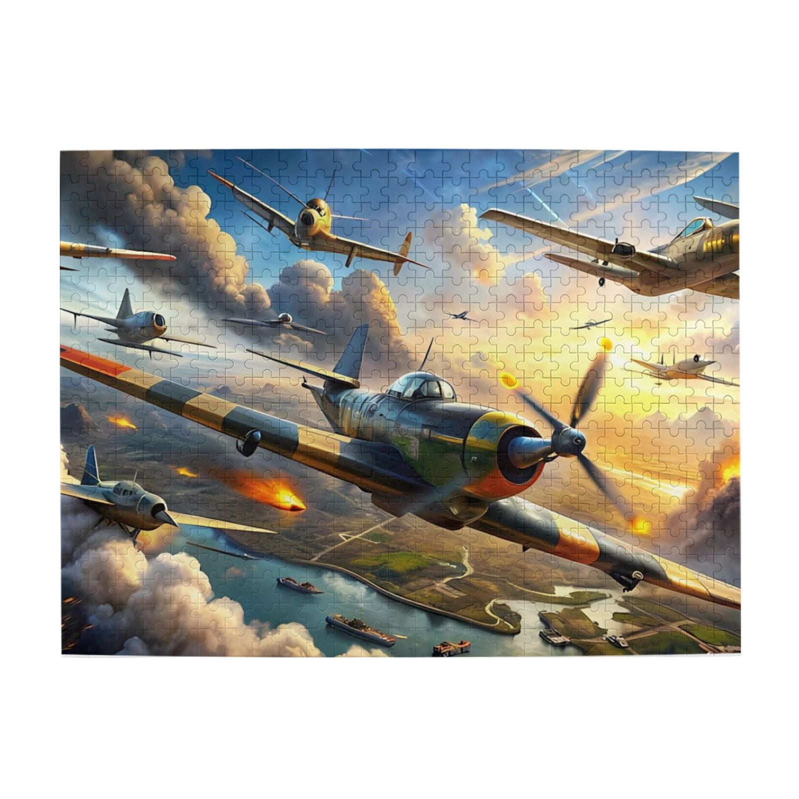 500 Piece WWII Fighter Planes Jigsaw Puzzle For Adults – Vibrant ...