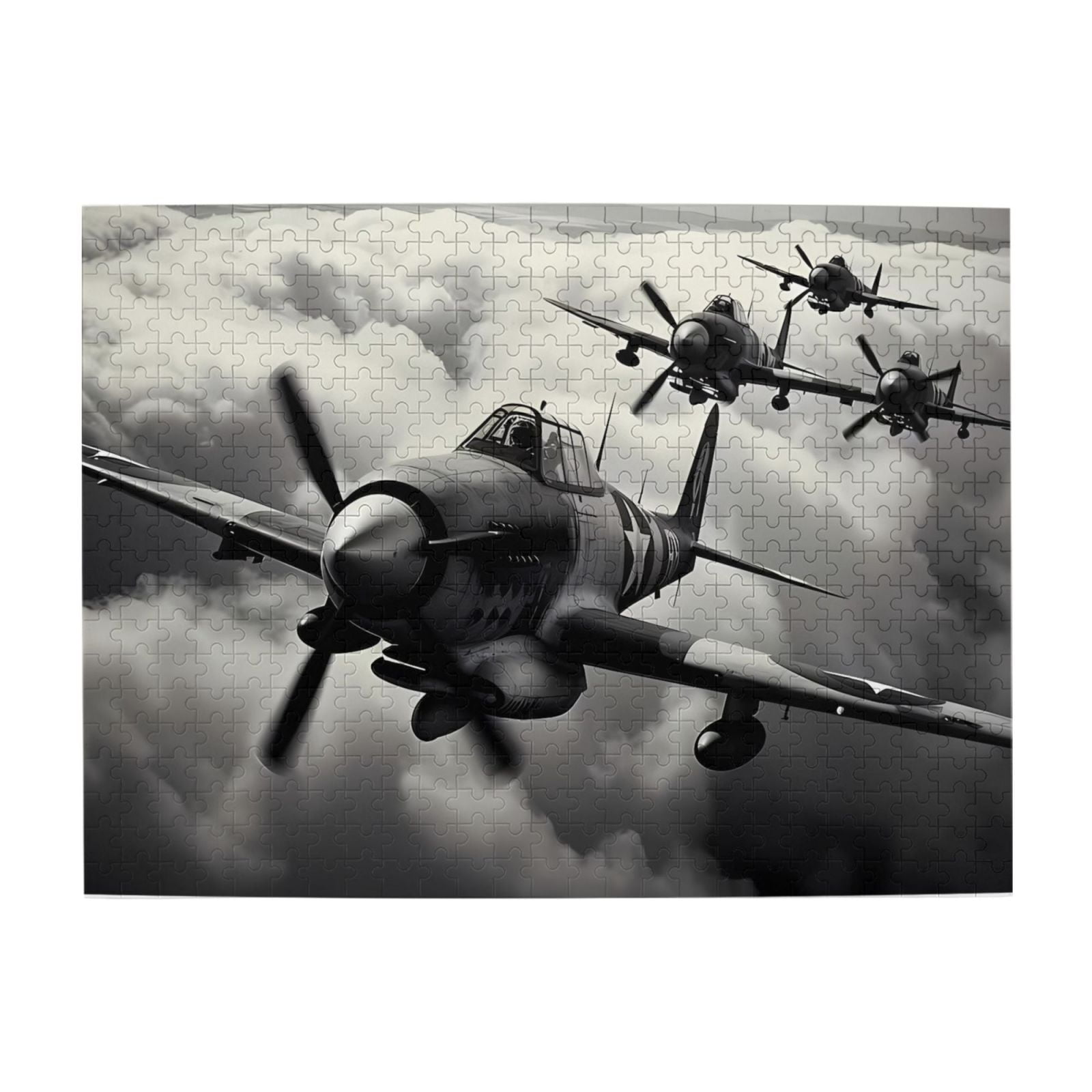 500 Piece WWII Fighter Planes Jigsaw Puzzle For Adults Grayscale ...