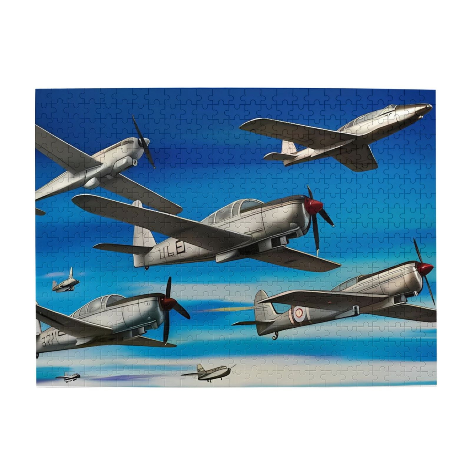 500 Piece WWII Fighter Planes Wooden Jigsaw Puzzle For Adults Vibrant ...