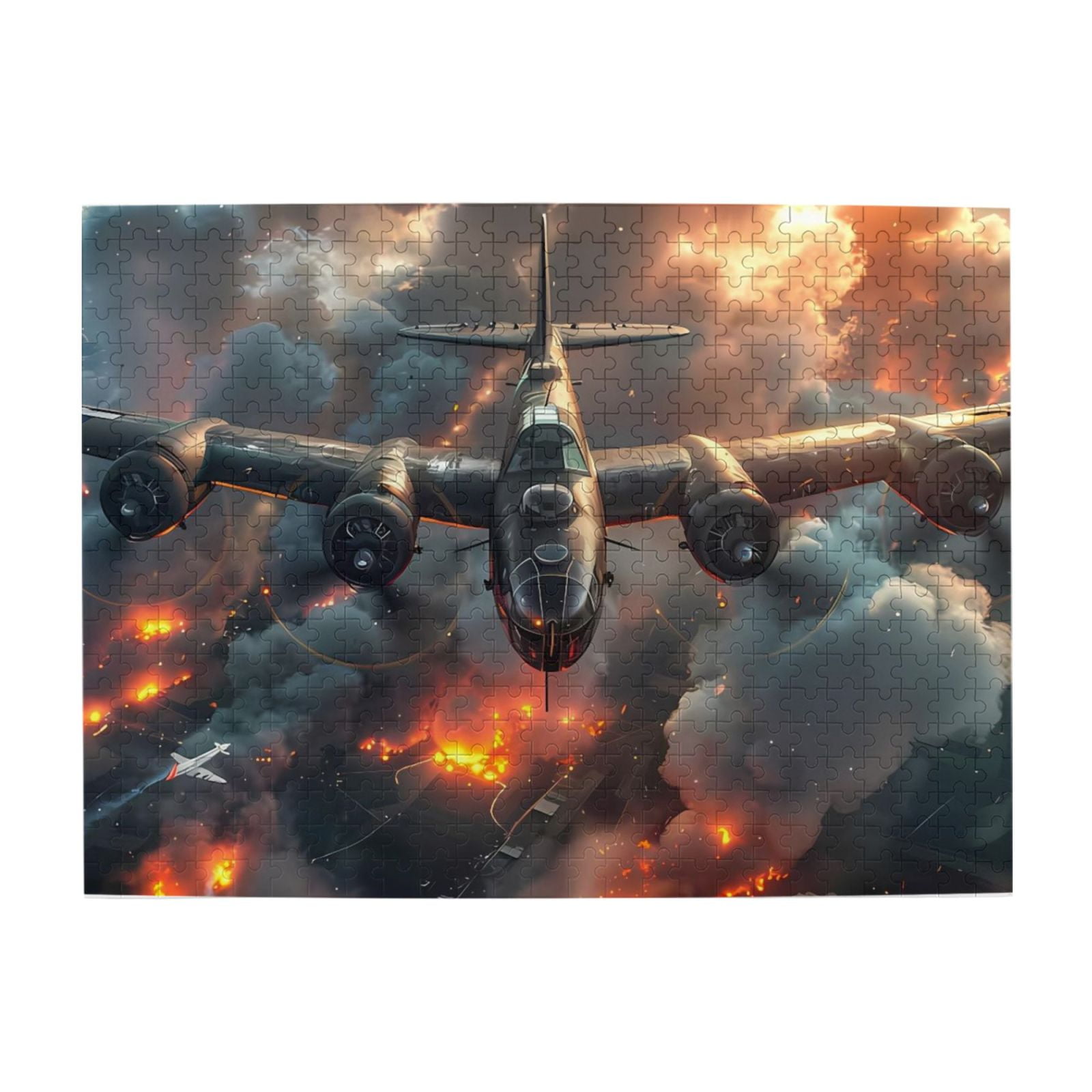 500 Piece WWII Military Bomber Jigsaw Puzzle For Adults Dramatic Aerial ...