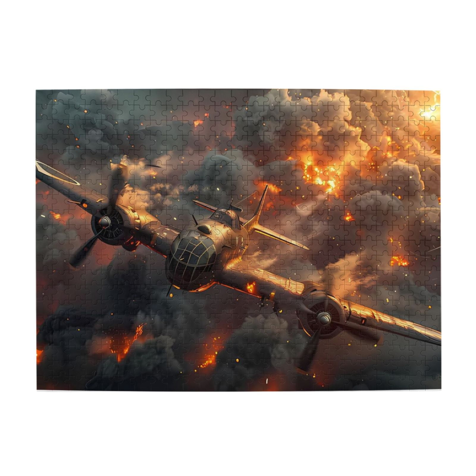 500 Piece Wooden Bomber Plane Jigsaw Puzzle For Adults – Dynamic Aerial ...