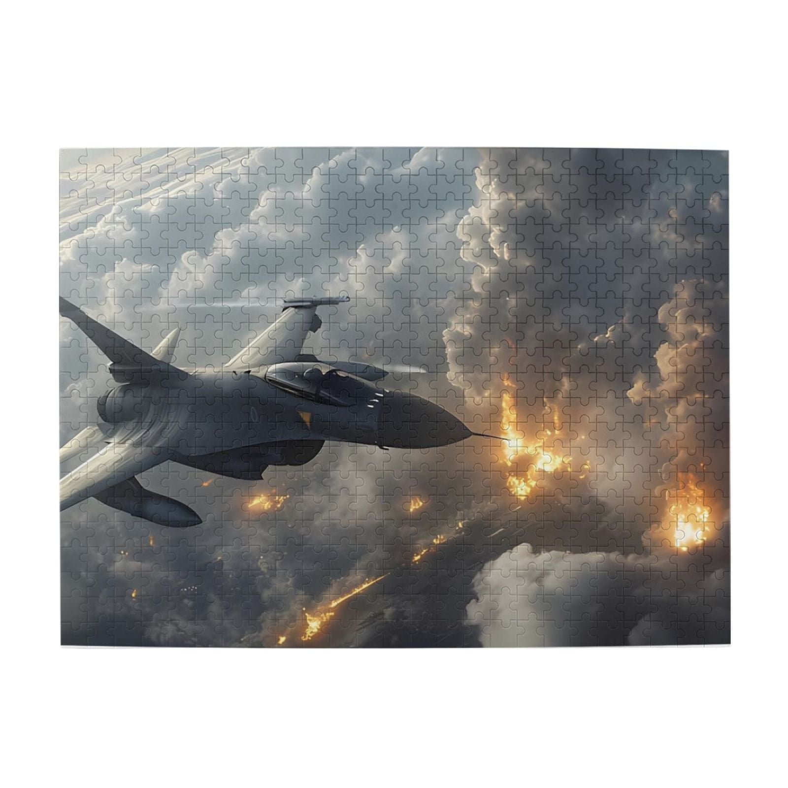 500 Piece Wooden Fighter Jet Battle Jigsaw Puzzle For Adults – Intense ...