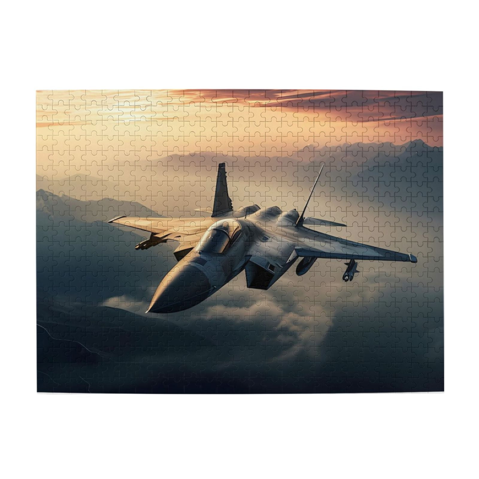 500 Piece Wooden Fighter Jet Jigsaw Puzzle For Adults – Challenging ...