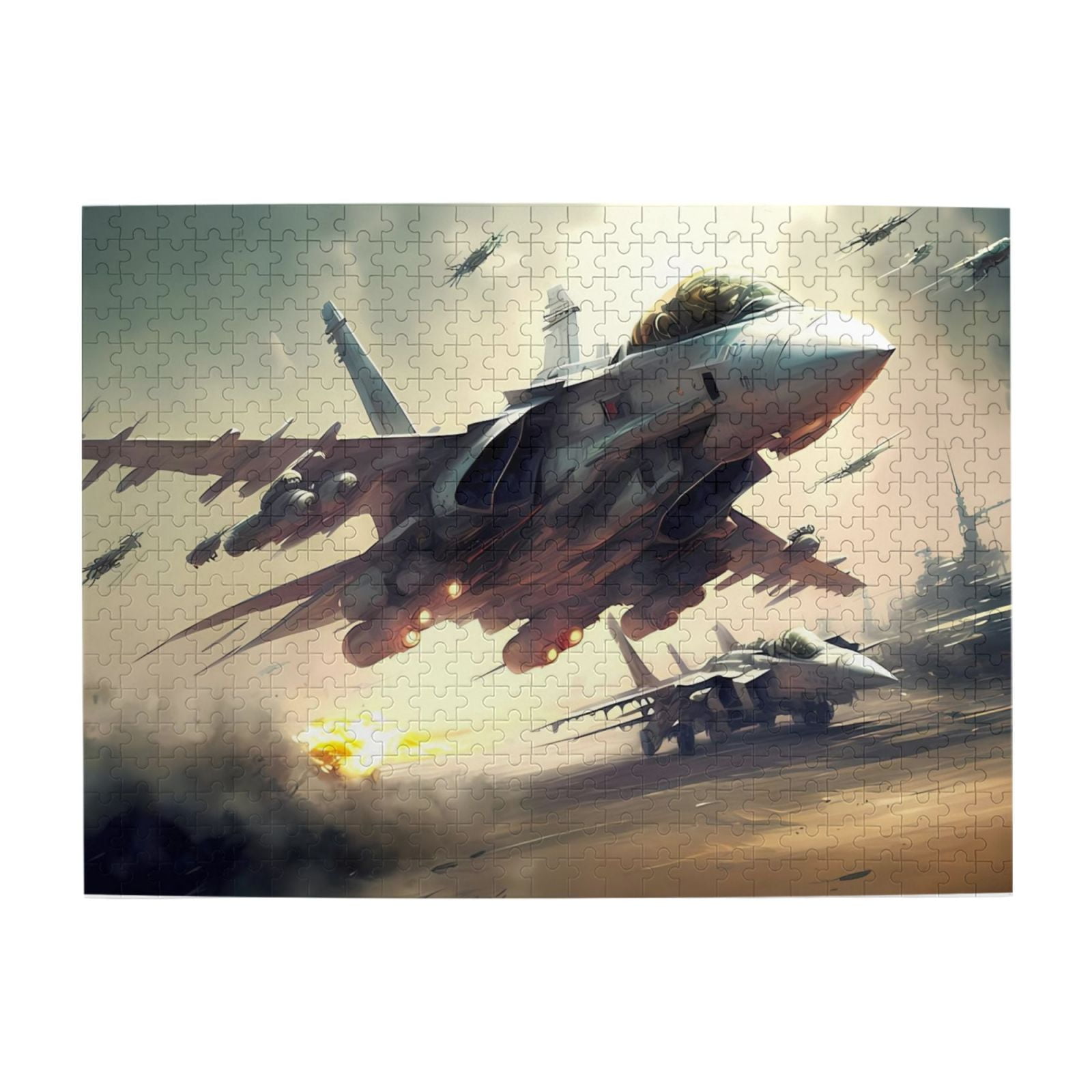 500 Piece Wooden Fighter Jet Puzzle For Adults – Dynamic Military ...