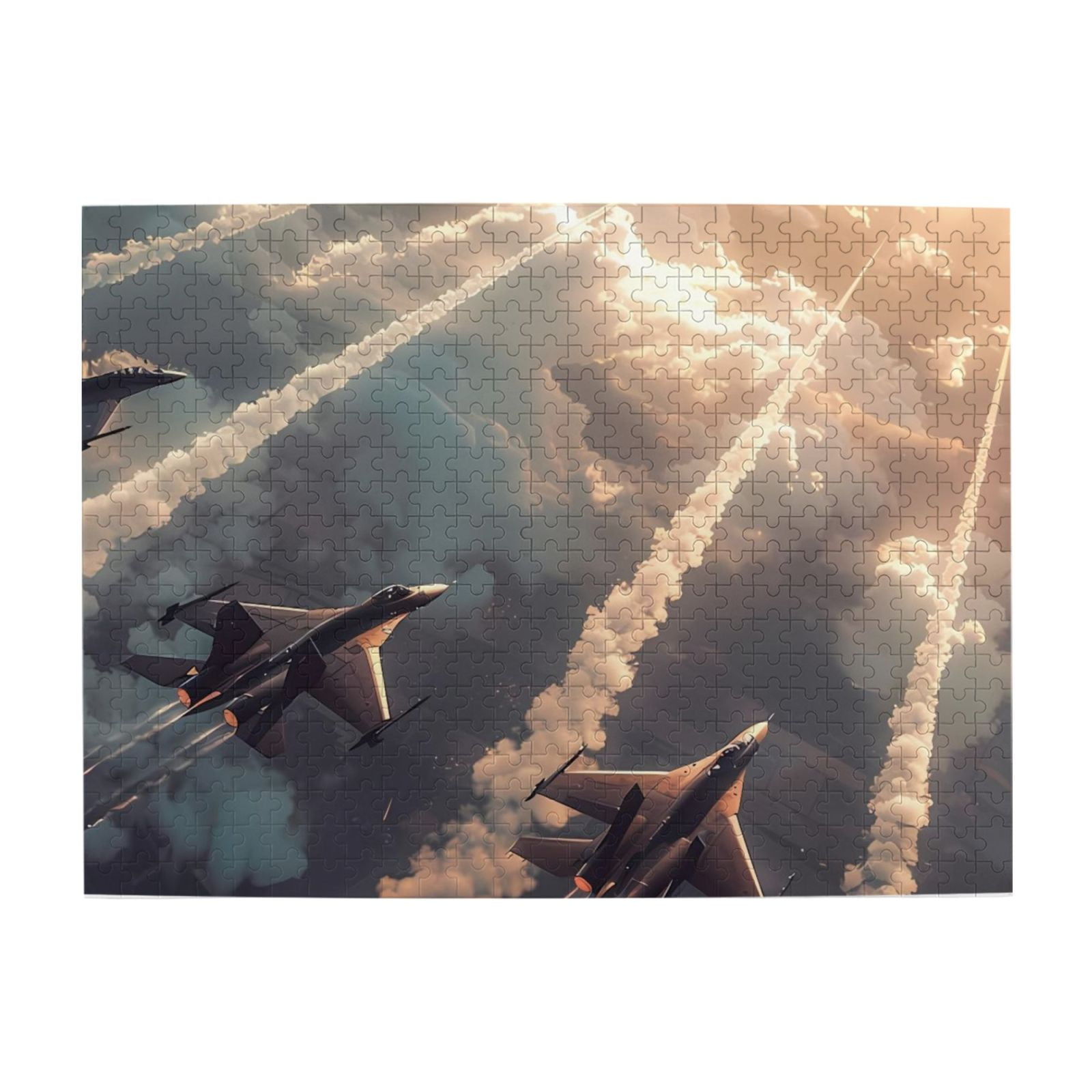 500 Piece Wooden Fighter Jet Puzzle For Adults – Epic Military Aircraft ...