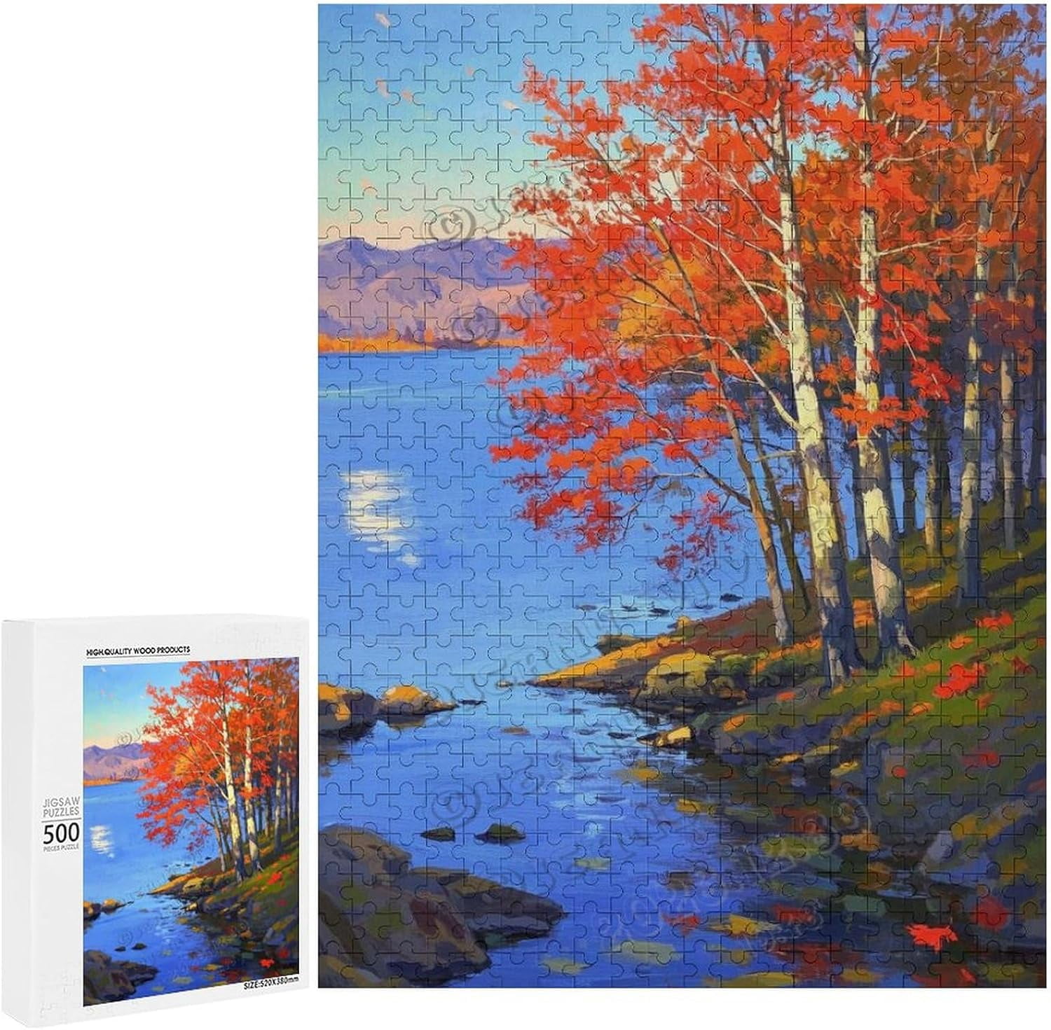 500 Piece Wooden Jigsaw Autumn Landscape Puzzle – Scenic Jigsaw ...