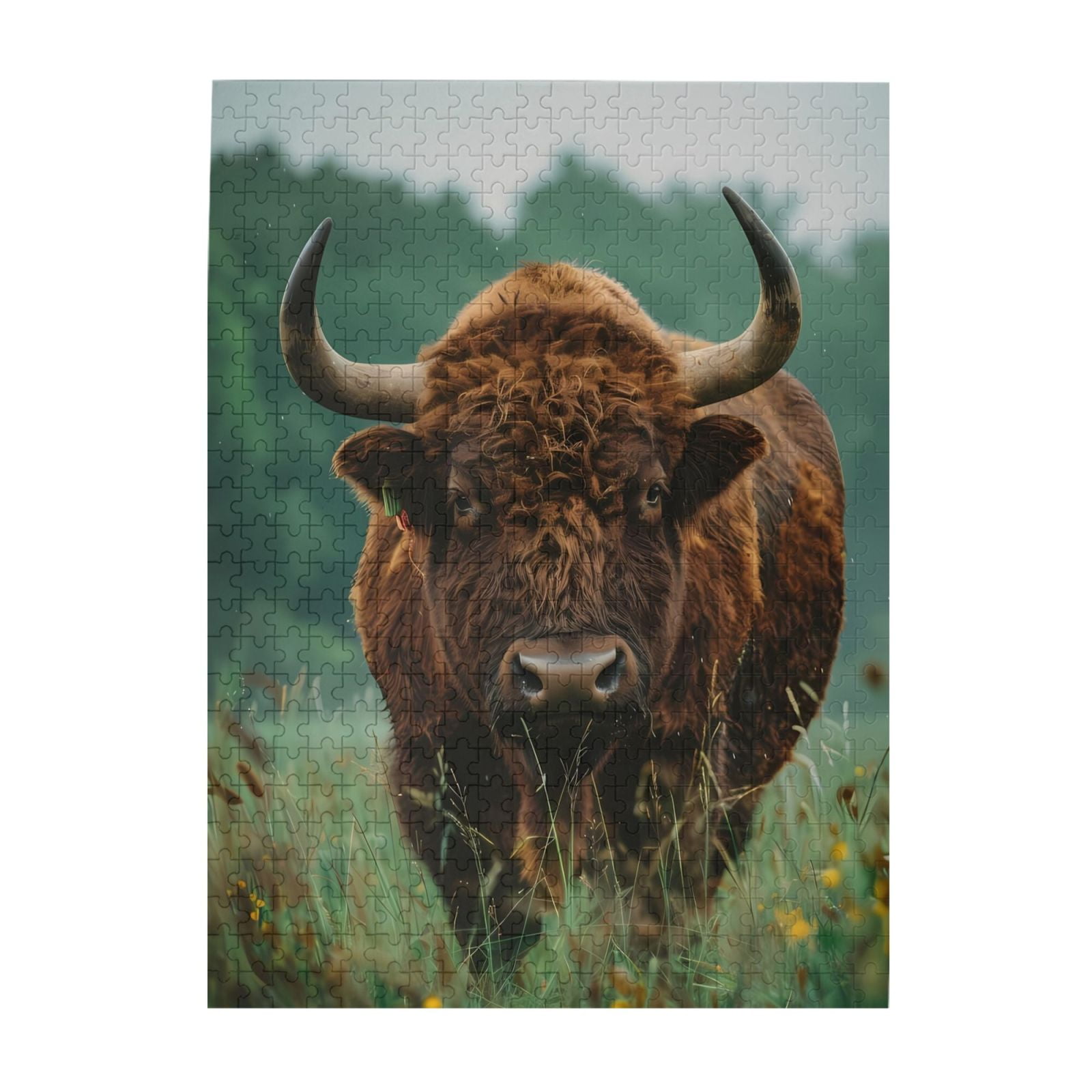 500-Piece Wooden Jigsaw Puzzle for Adults & Families - Highland Cattle ...