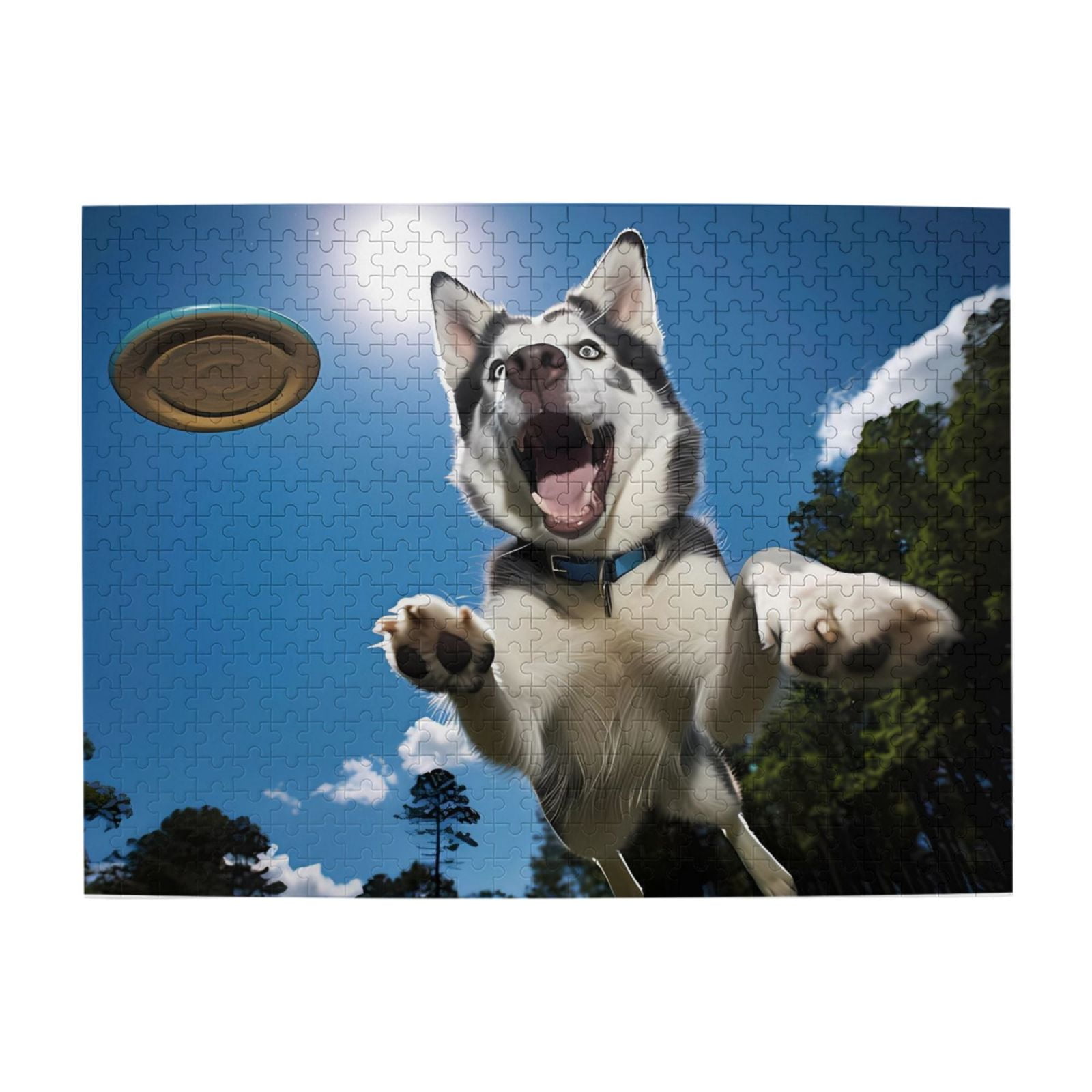 500-Piece Wooden Jigsaw Puzzle for Adults & Families - Husky Catching ...