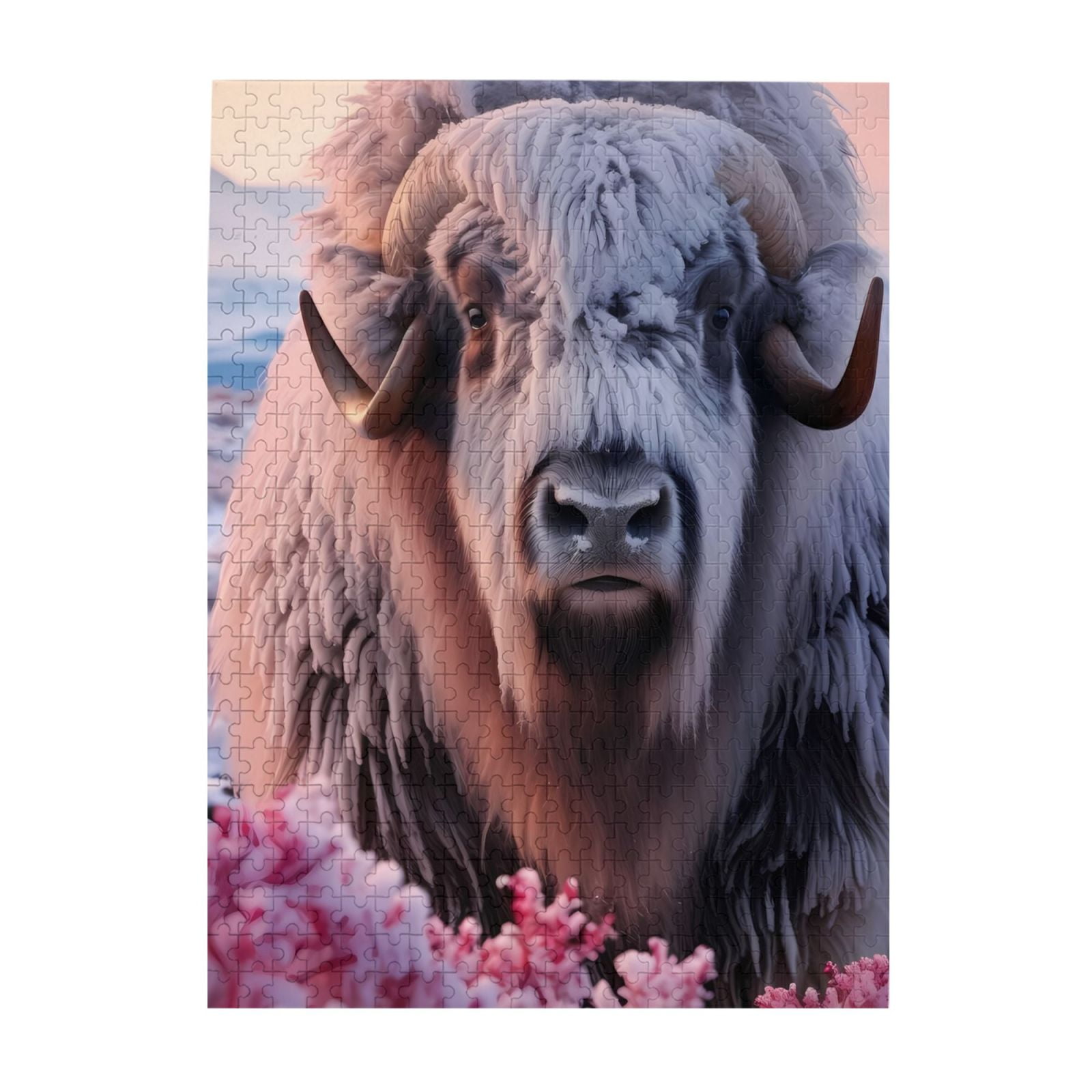 500-Piece Wooden Jigsaw Puzzle for Adults & Families - Musk Ox Arctic ...