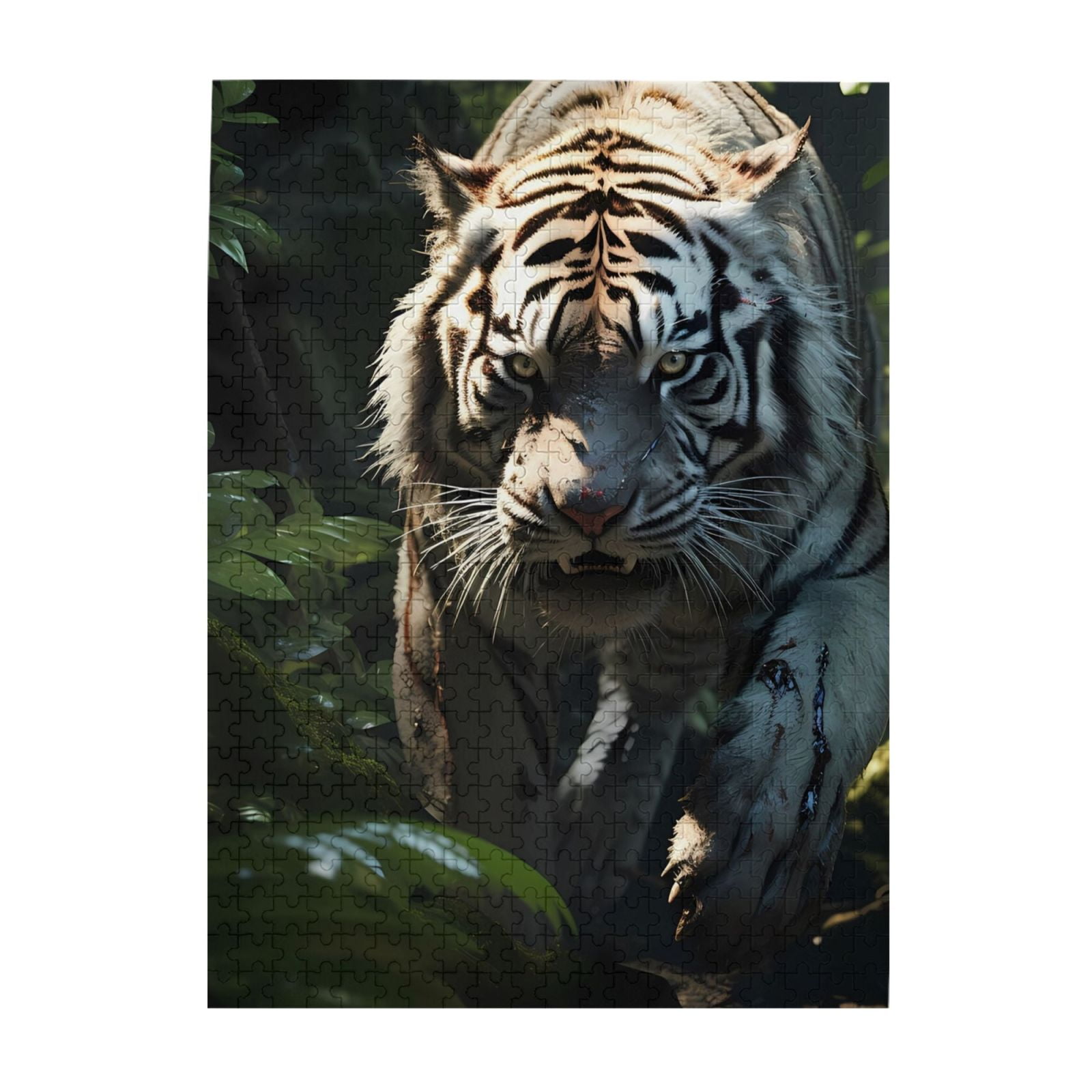 500-Piece Wooden Jigsaw Puzzle for Adults & Families - Tiger Predator ...
