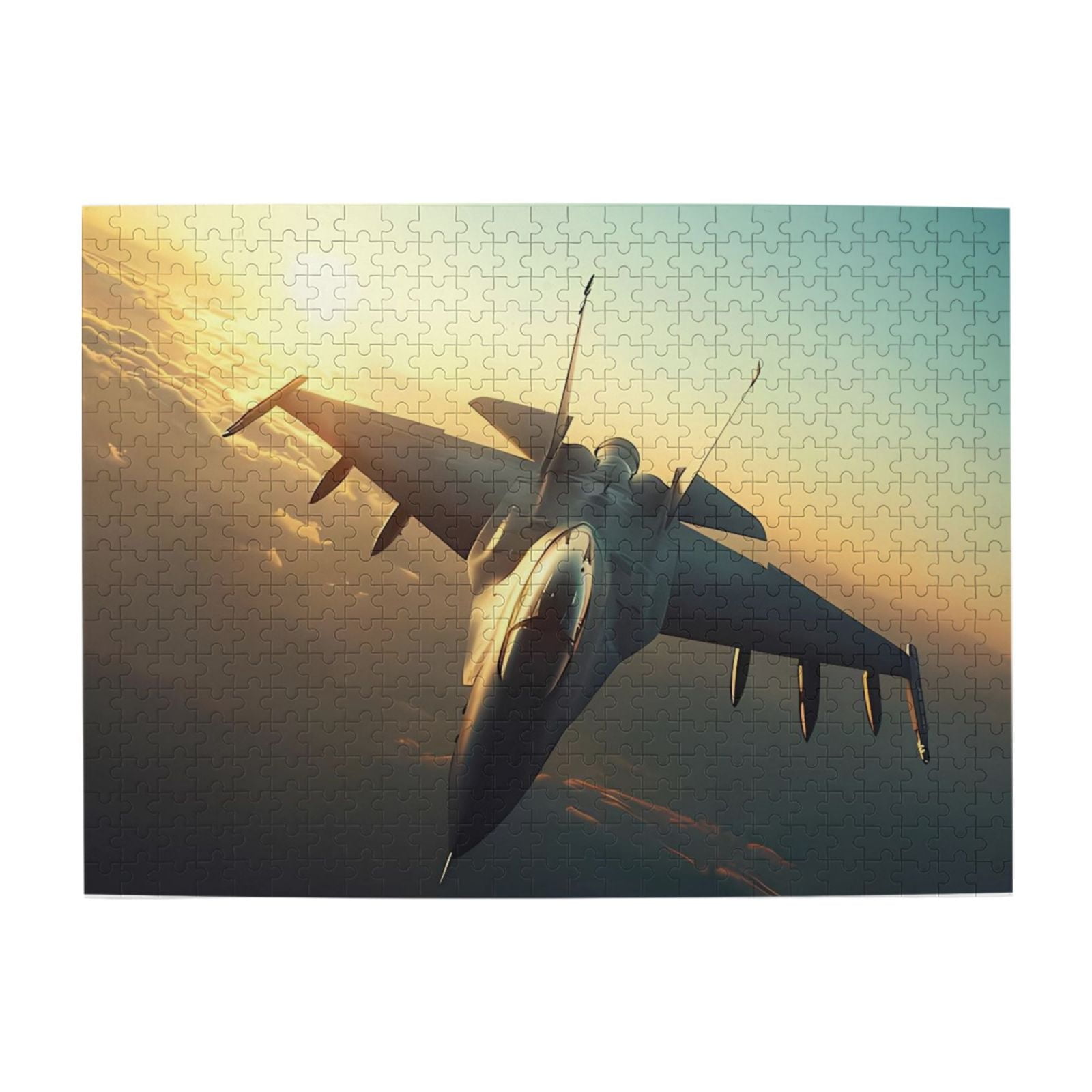 500 Piece Wooden Military Fighter Jet Jigsaw Puzzle For Adults ...