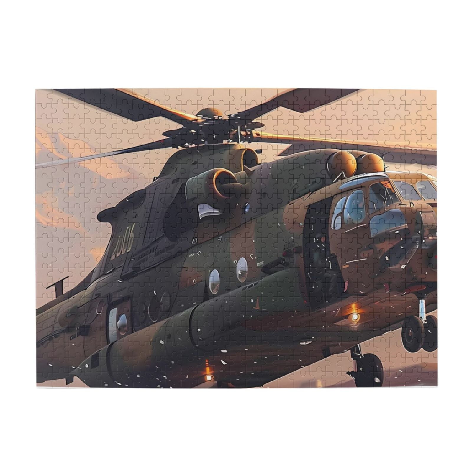 500 Piece Wooden Military HeavyLift Helicopter Jigsaw Puzzle For Adults ...