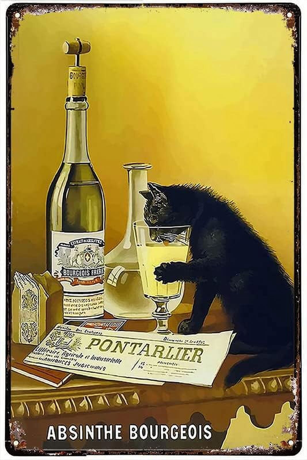 500 Piece Wooden Puzzle for Adults Black Cat Drinks Absinthe Bourgeois ...