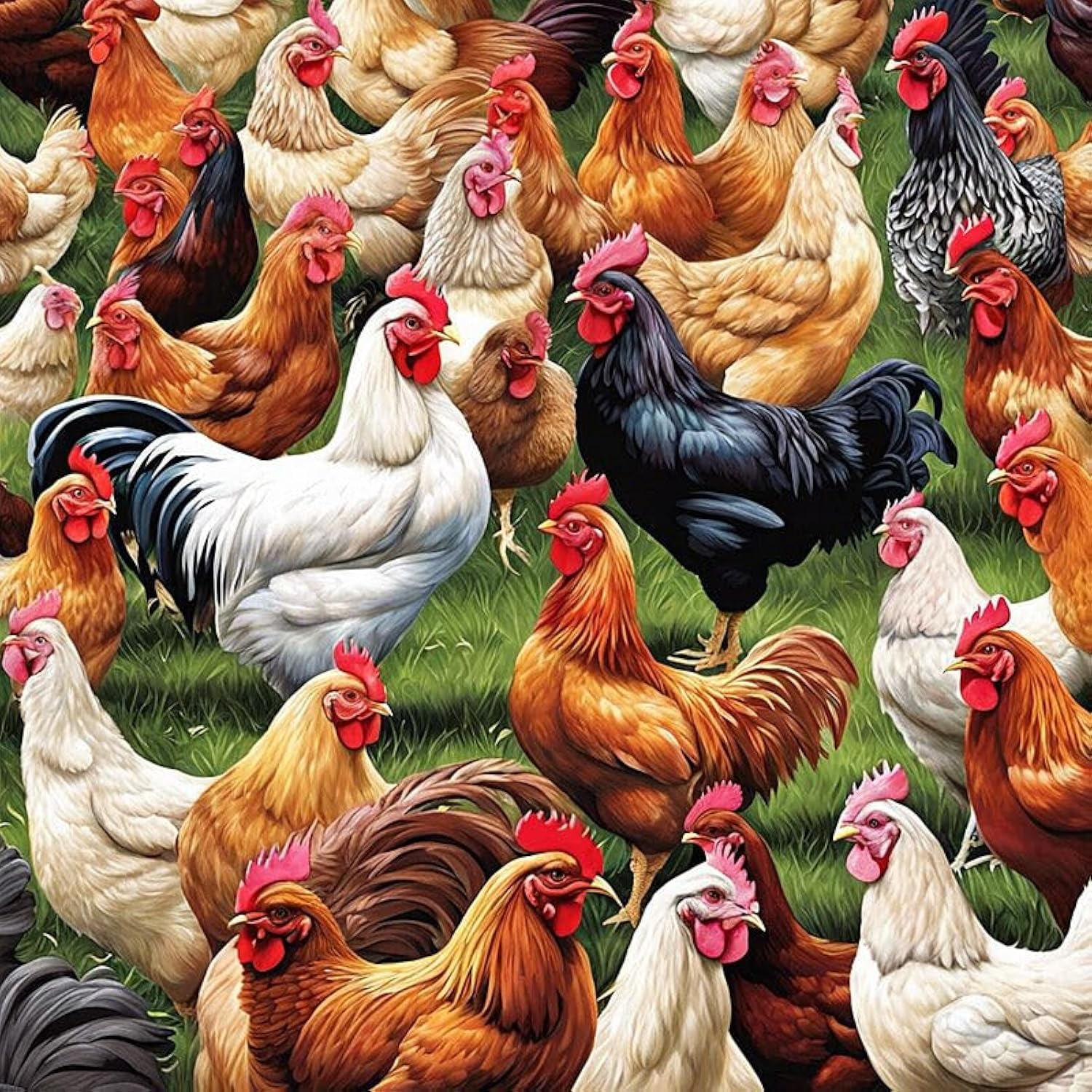 500 Piece Wooden Puzzle for Adults Breeds of Chickens Jigsaw Puzzle ...