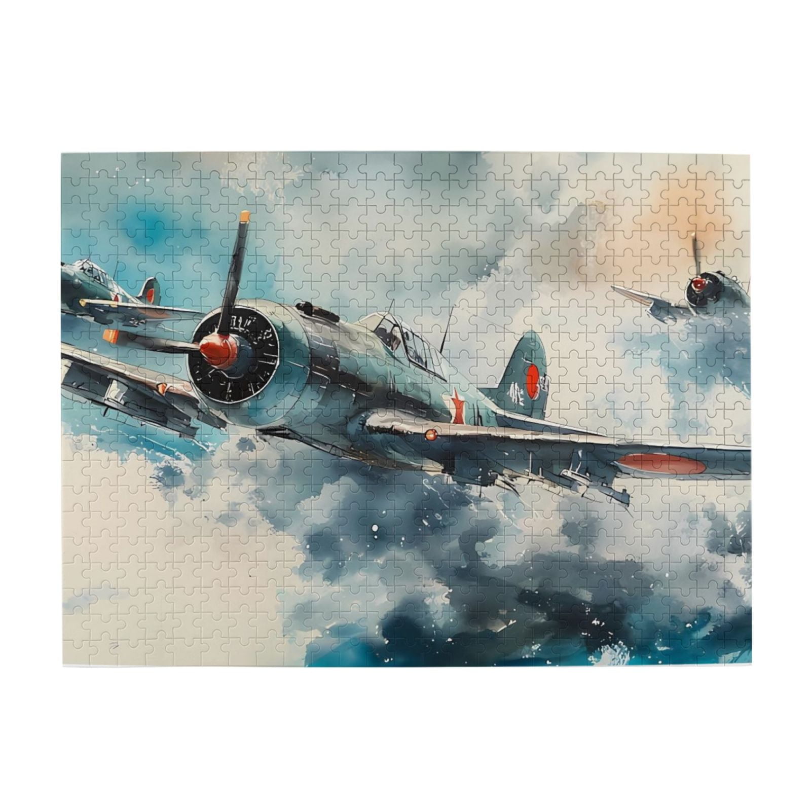 500 Piece Wooden Vintage Fighter Plane Jigsaw Puzzle For Adults ...