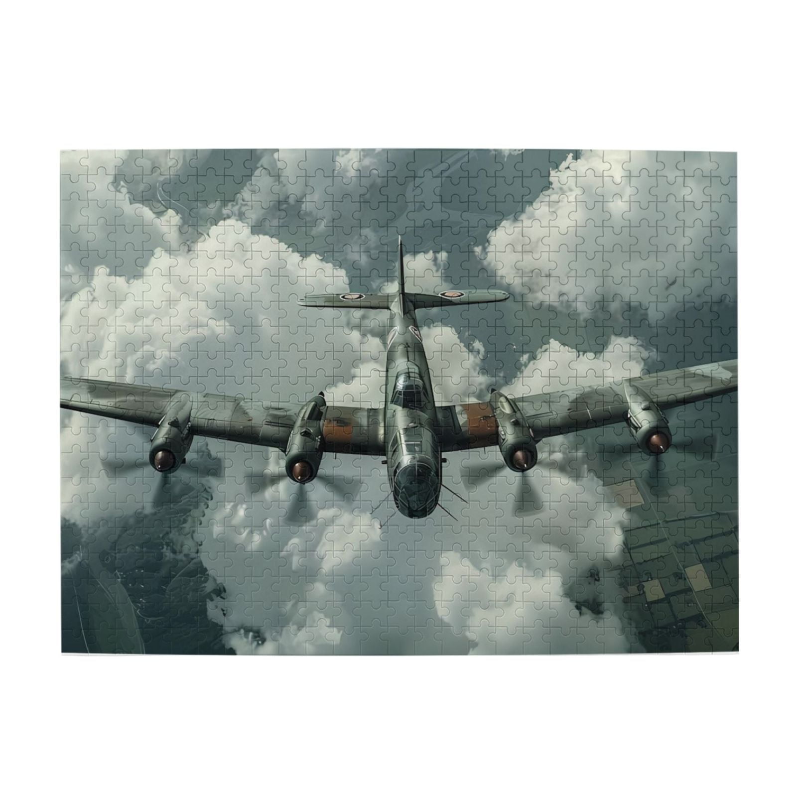 500 Piece Wooden WWII Bomber Plane Jigsaw Puzzle For Adults ...