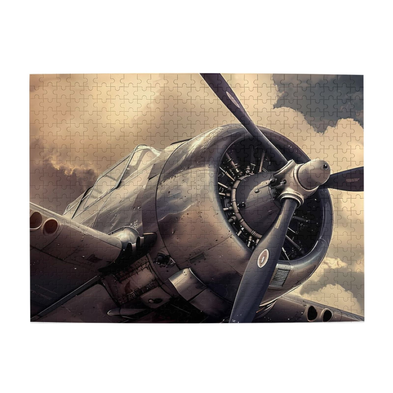 500 Piece Wooden WWII Fighter Plane Jigsaw Puzzle For Adults ...