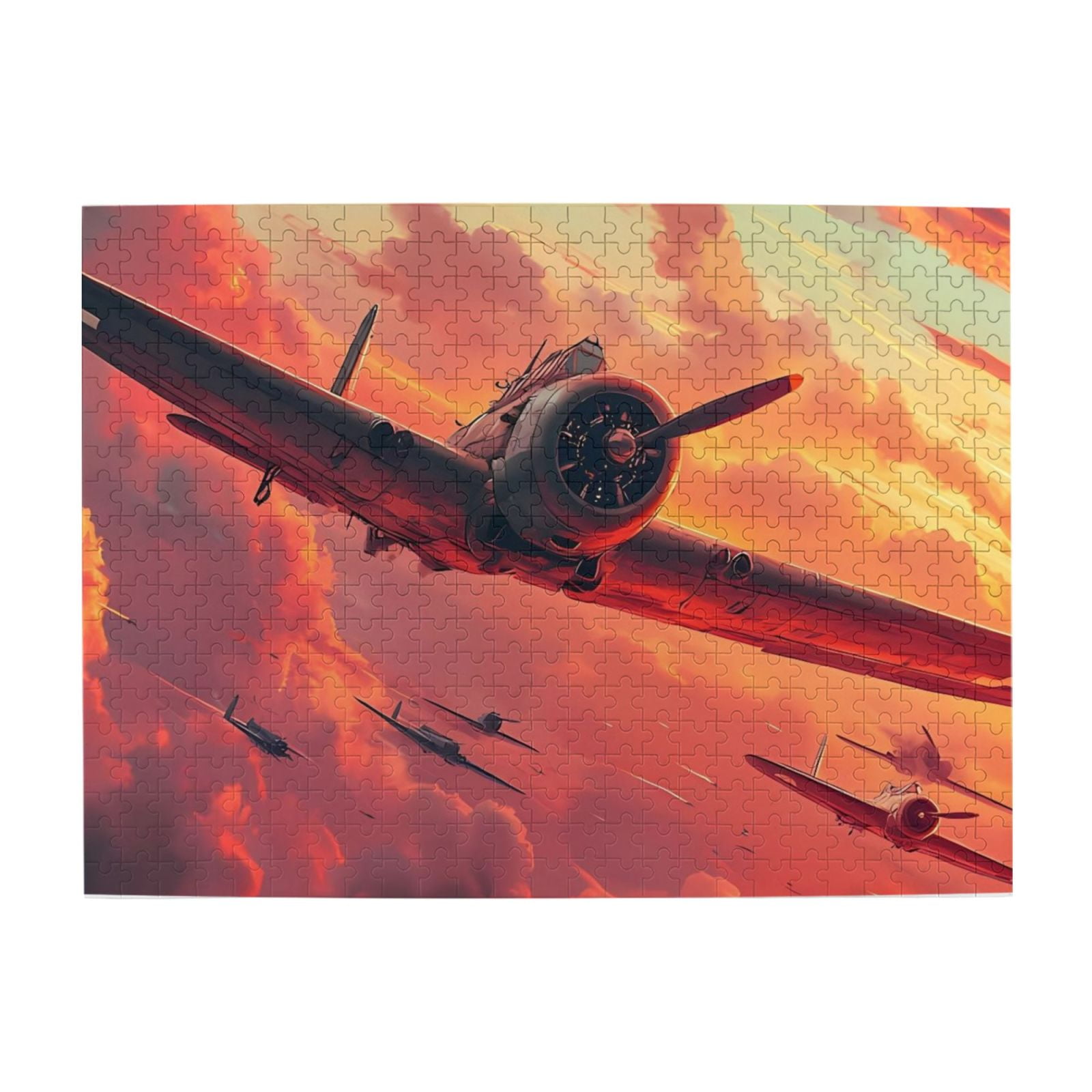 500 Piece Wooden WWII Fighter Planes Jigsaw Puzzle For Adults – Vibrant ...