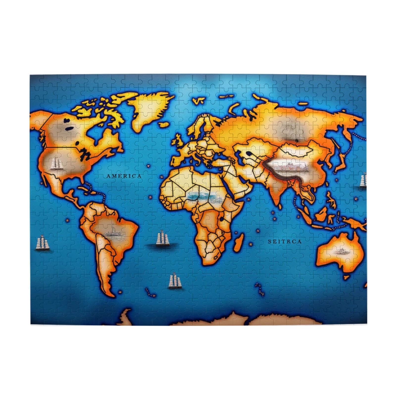500 Piece World Map Jigsaw Puzzle For Adults Challenging And Relaxing ...