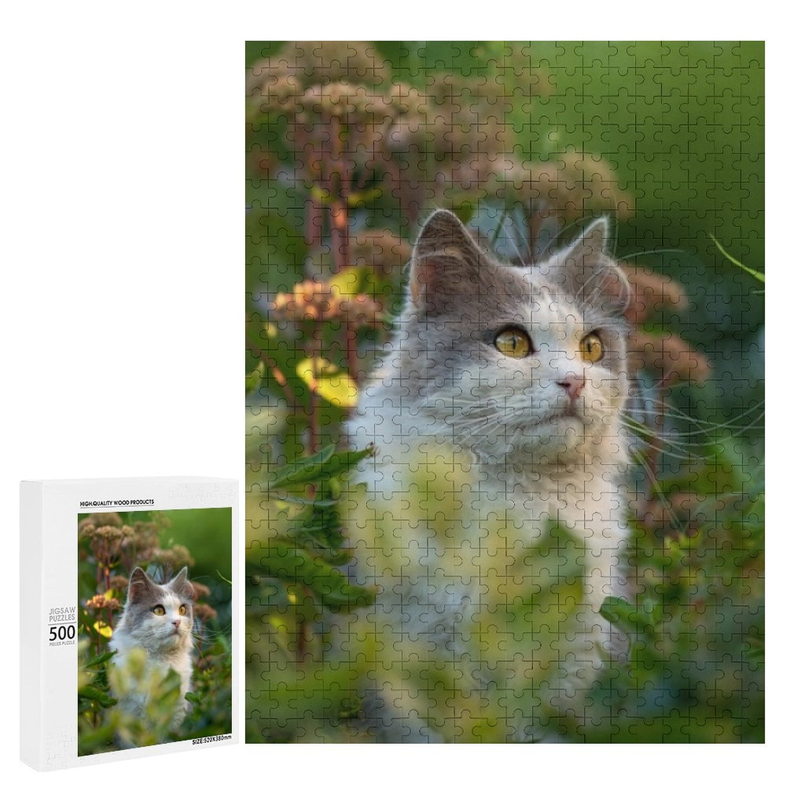 500-Piece cat Puzzle – A Challenging Animal Puzzle for Adults, Ideal ...