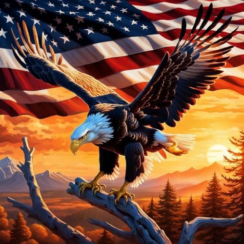 500 Pieces American Flag Eagle Wooden Jigsaw Puzzle Adult Jigsaw Puzzle ...