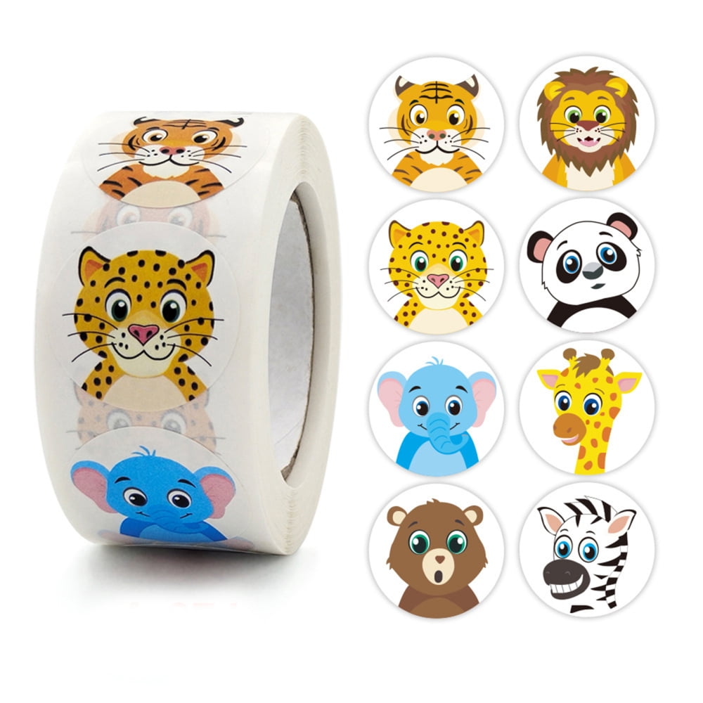 500 Pieces Animal Encouraging Stickers Kids Cartoon Animal Sticker Roll ... 500 Pieces Animal Encouraging Stickers Kids Cartoon Animal Sticker Roll ...