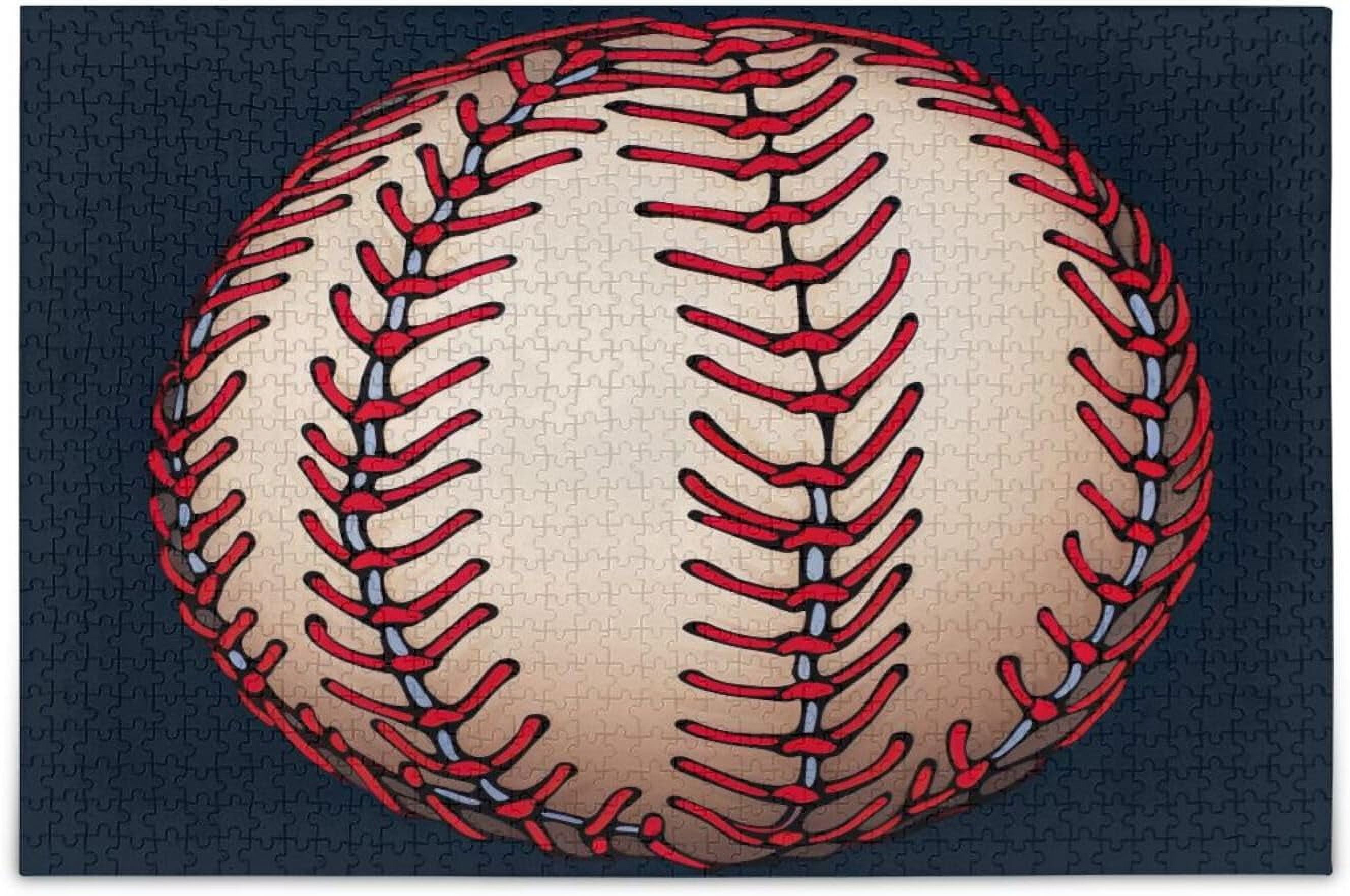 500 Pieces Baseball Red Stripe Jigsaw Puzzle for Adults Teens Kids, Fun ...