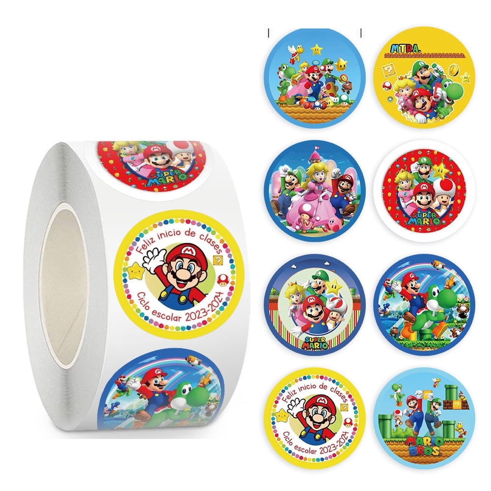 500 Pieces Cartoon Mario Stickers Colorful Fashion Graffiti Rolls Self ...