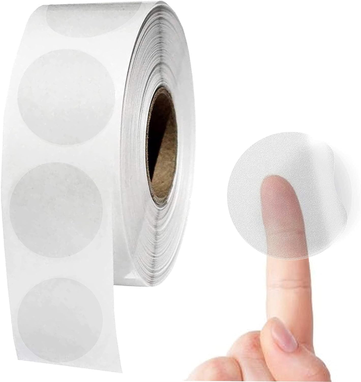 500 Pieces Clear Stickers Round 1 Inch, Envelope Stickers Dot Label ...