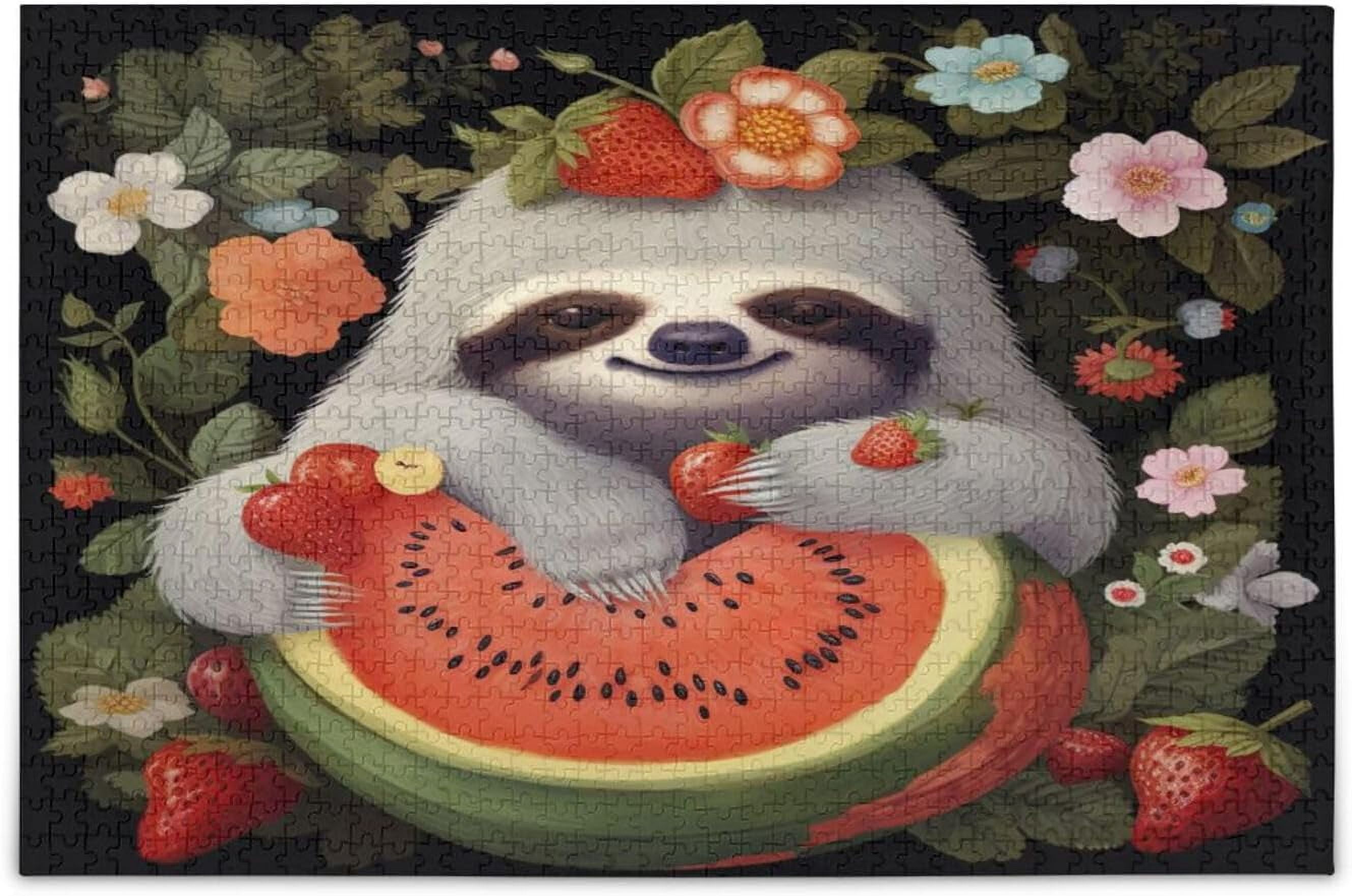 500 Pieces Cute Sloth Jigsaw Puzzle for Adults Teens Kids, Fun Family ...