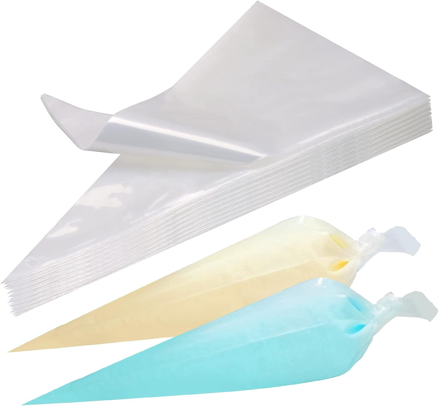 500 Pieces Disposable Piping Bags 10.6 Inch Thick Tipless Pastry Bags ...