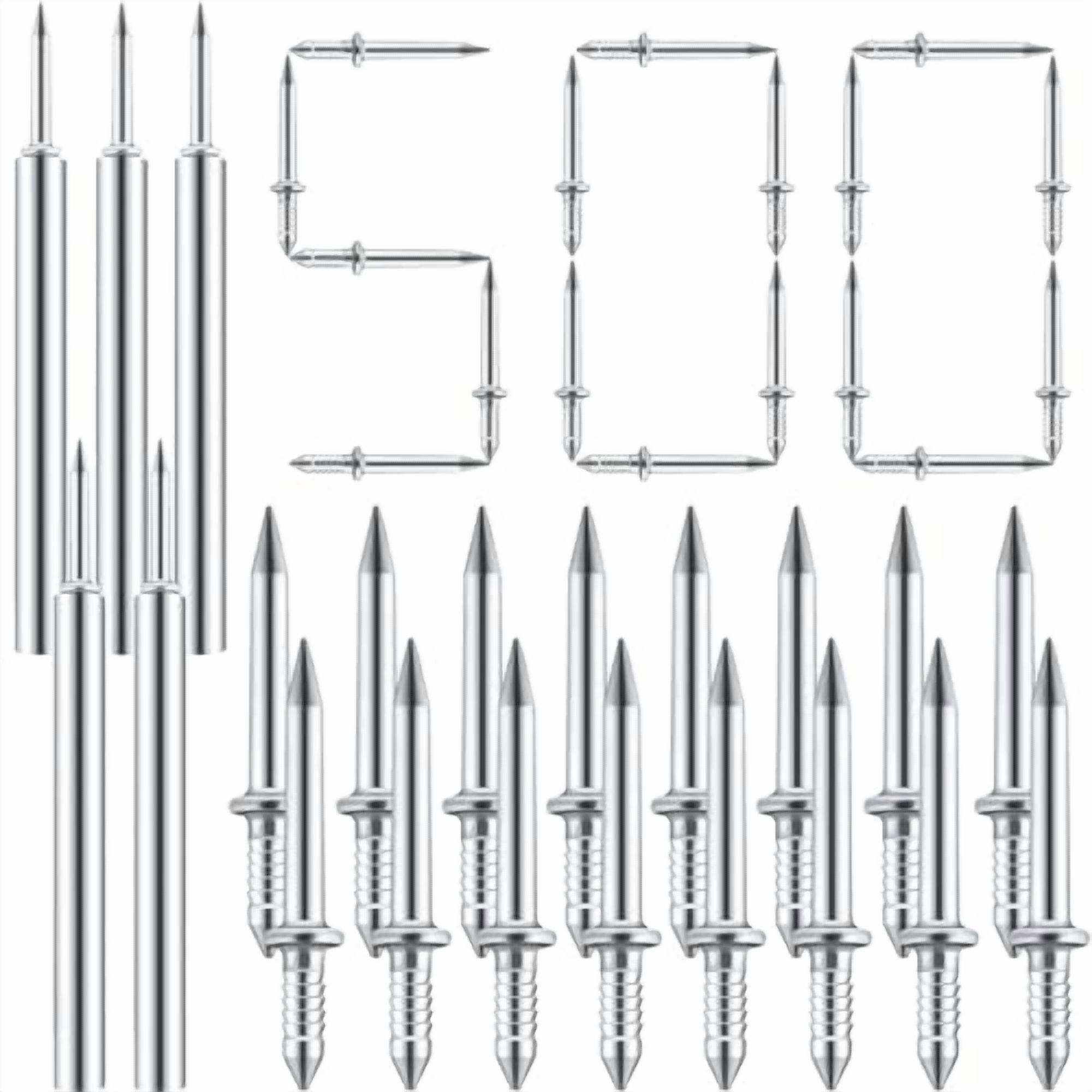 500 Pieces Double-Head Skirting Thread Seamless Nails Non Marking 2 ...